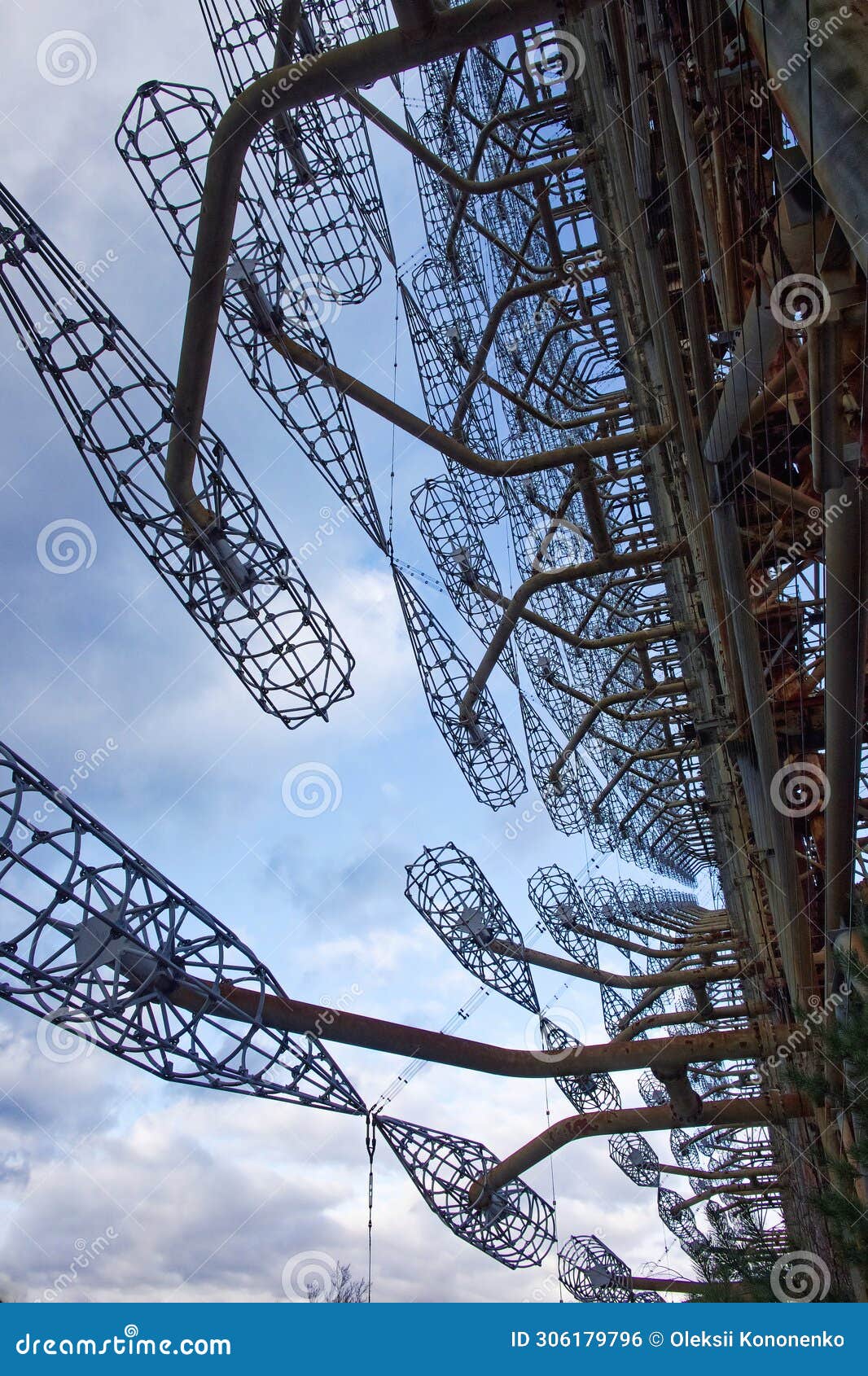 An Array of Tall, Rusting Structures with Intricate Wiring. Duga is a ...