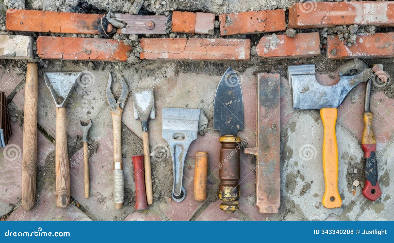 An Array of Tools Laid Out Ready for Use As the Masons Continue Their ...