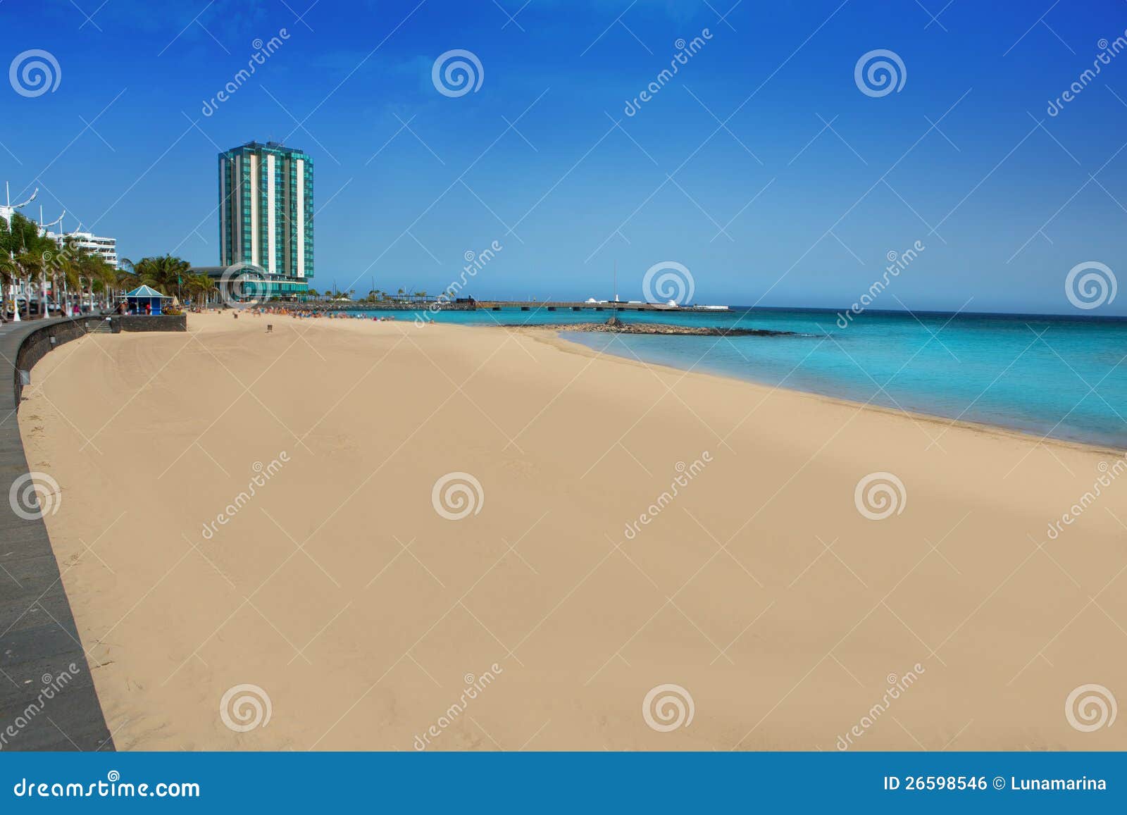 Arrecife Beach Playa Del Reducto in Lanzarote Stock Photo - Image of ...