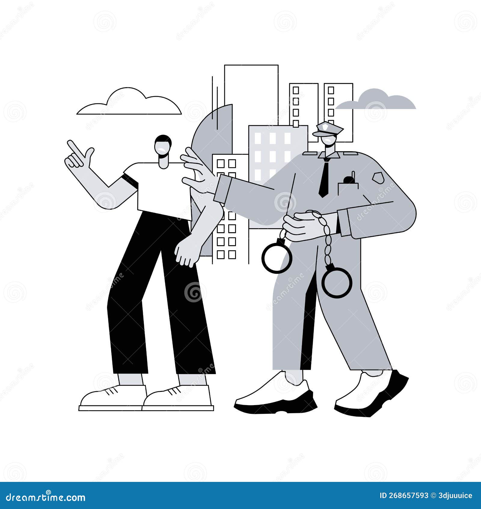 Arrest Abstract Concept Vector Illustration. Stock Vector ...