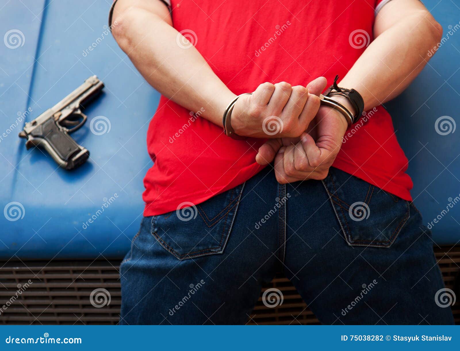Arrest armed criminal stock photo. Image of custody, hand - 75038282