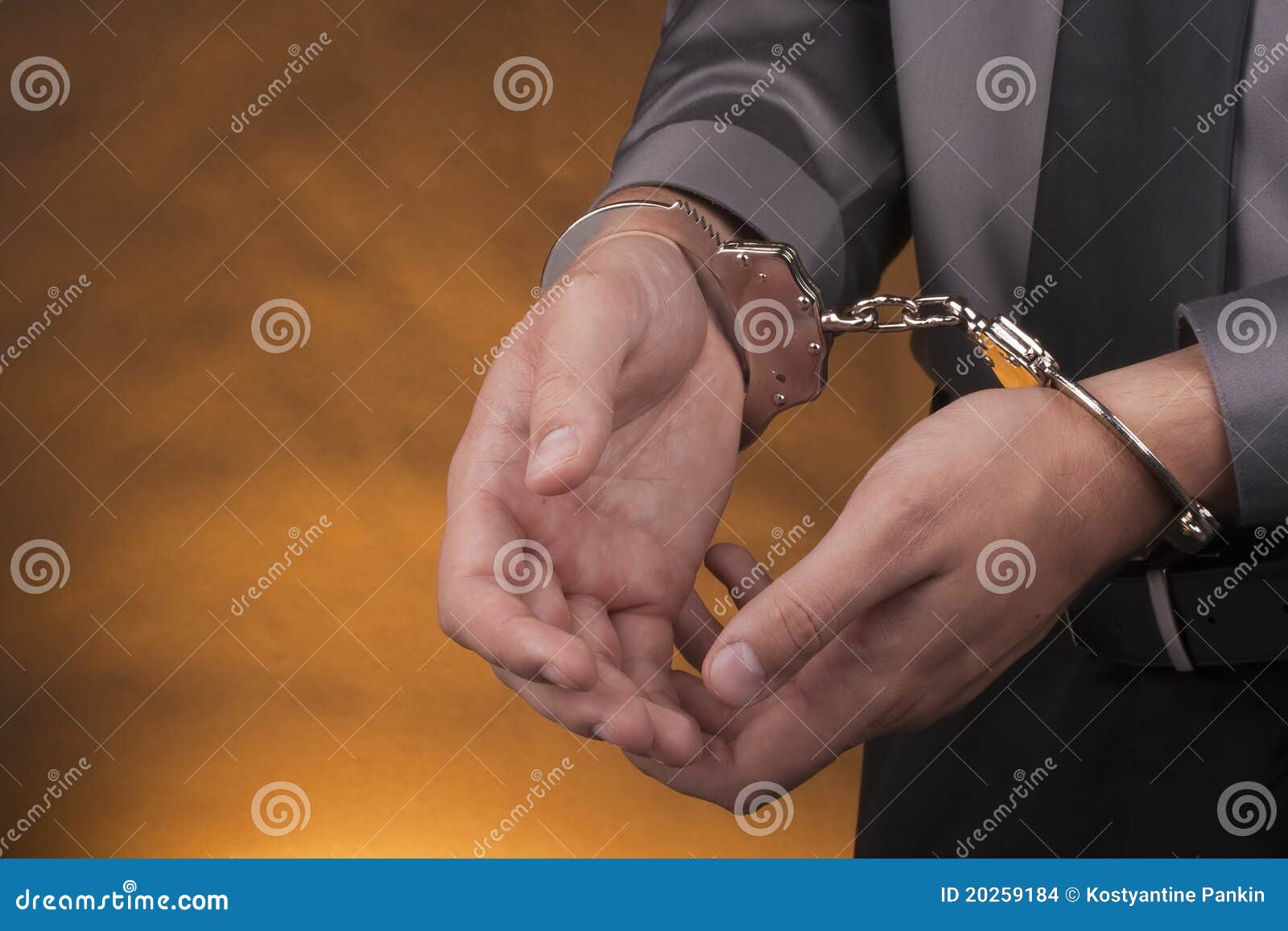 Arrest handcuffs stock photo. Image of male, detention - 20259184