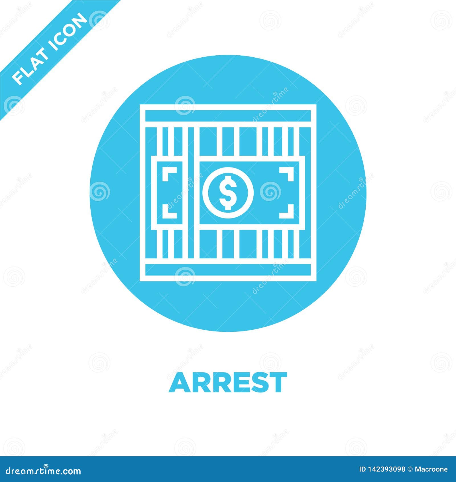 Arrest Icon Vector from Corruption Elements Collection. Thin Line ...