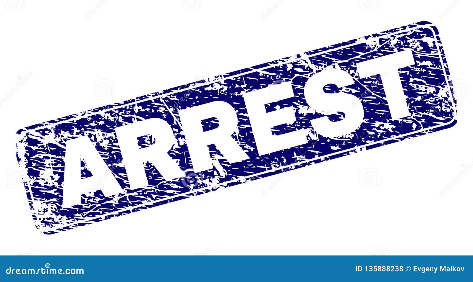 Scratched ARREST Framed Rounded Rectangle Stamp Stock Vector ...