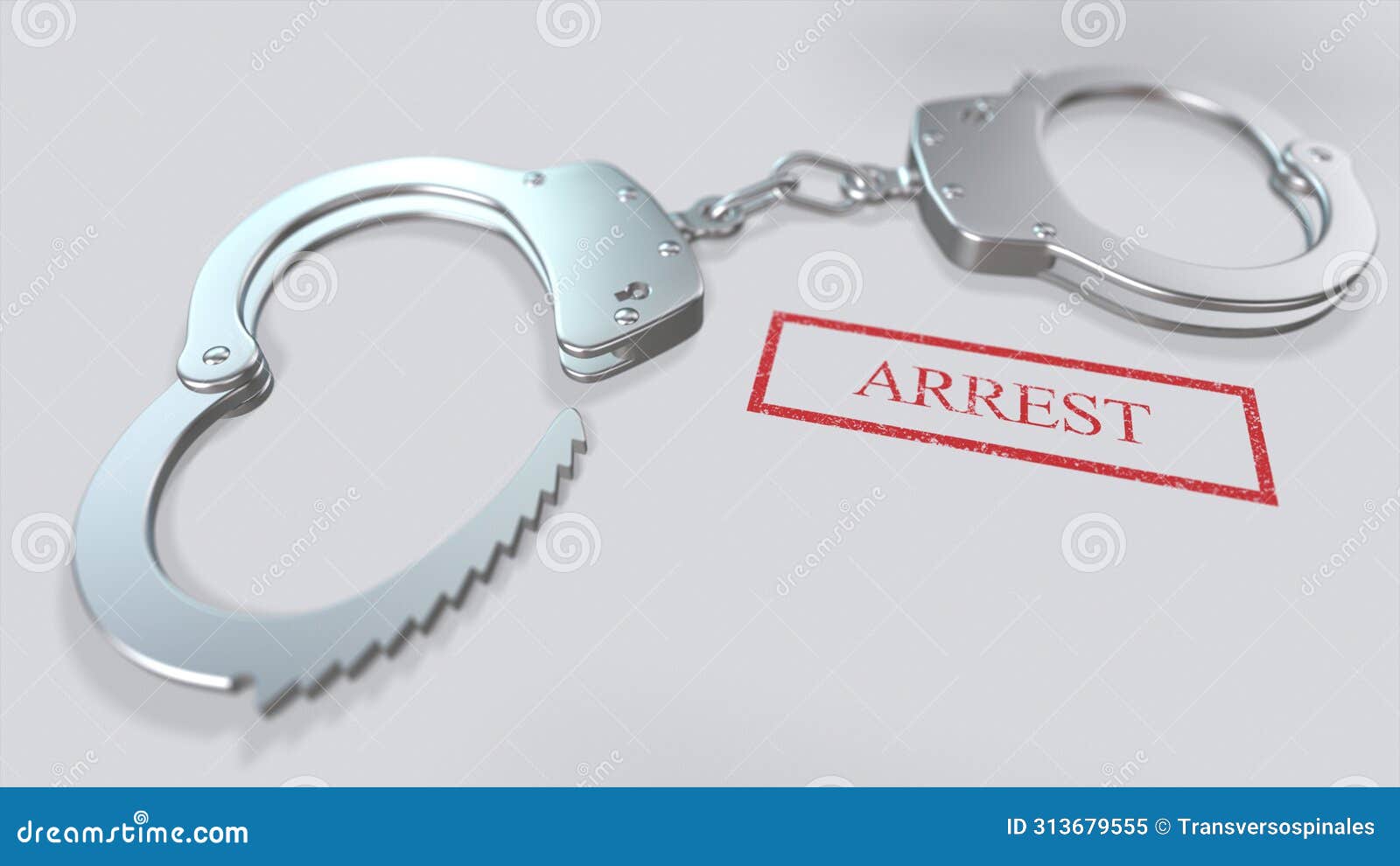 Arrest Word and Handcuffs 3D Illustration Stock Illustration ...