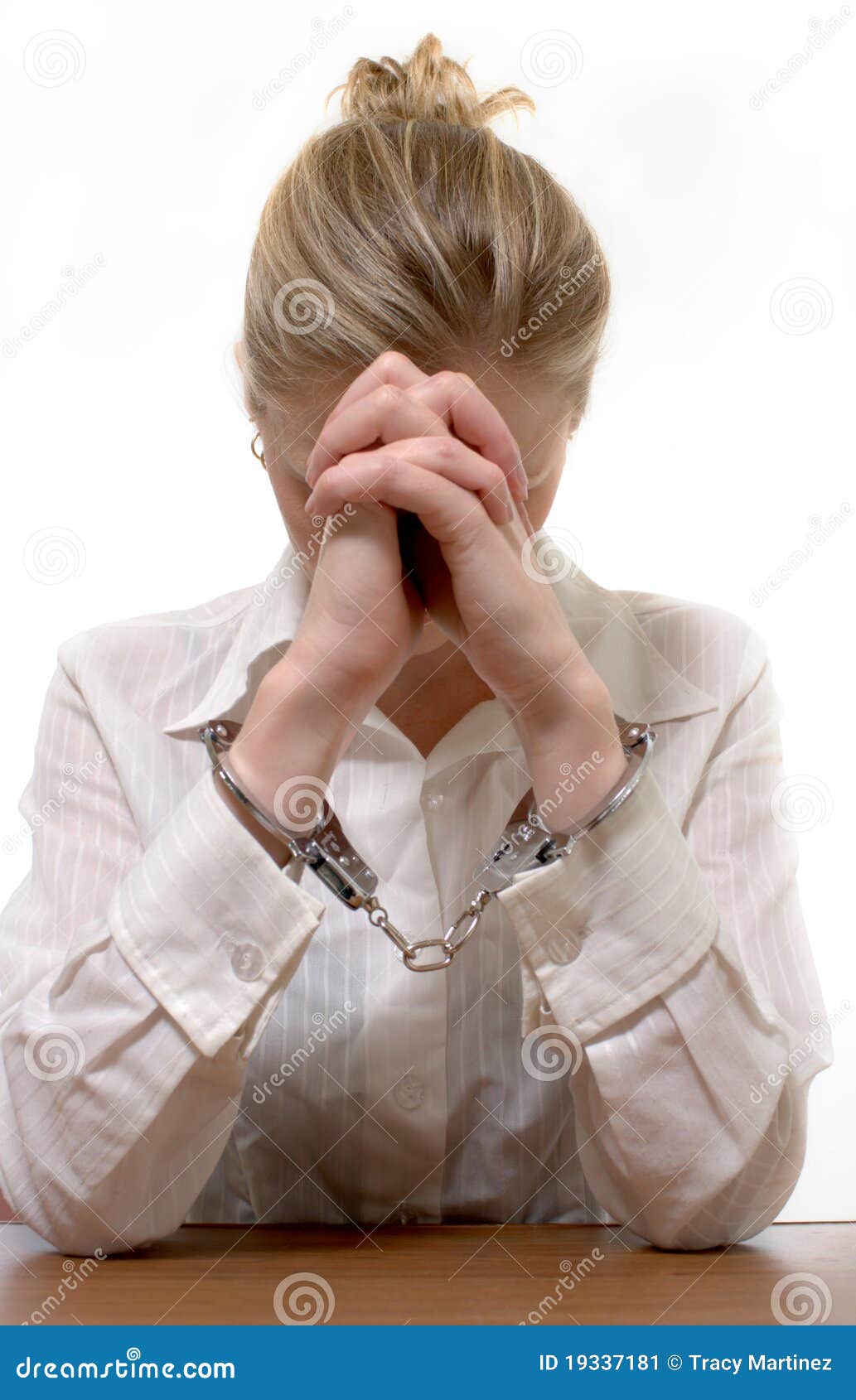 Arrested stock image. Image of constrained, woman, white - 19337181