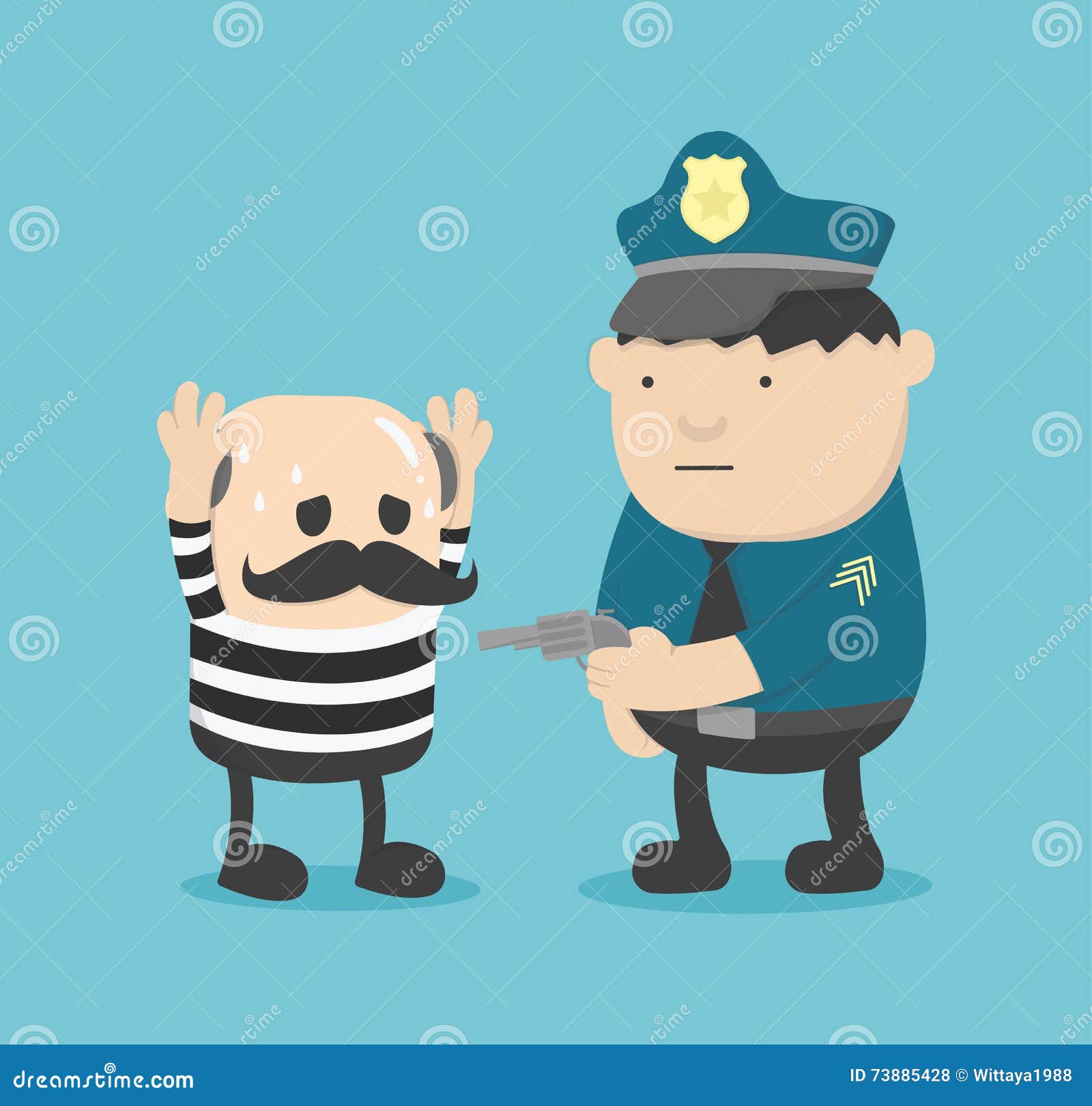 Arrested stock vector. Illustration of detention, punishment - 73885428