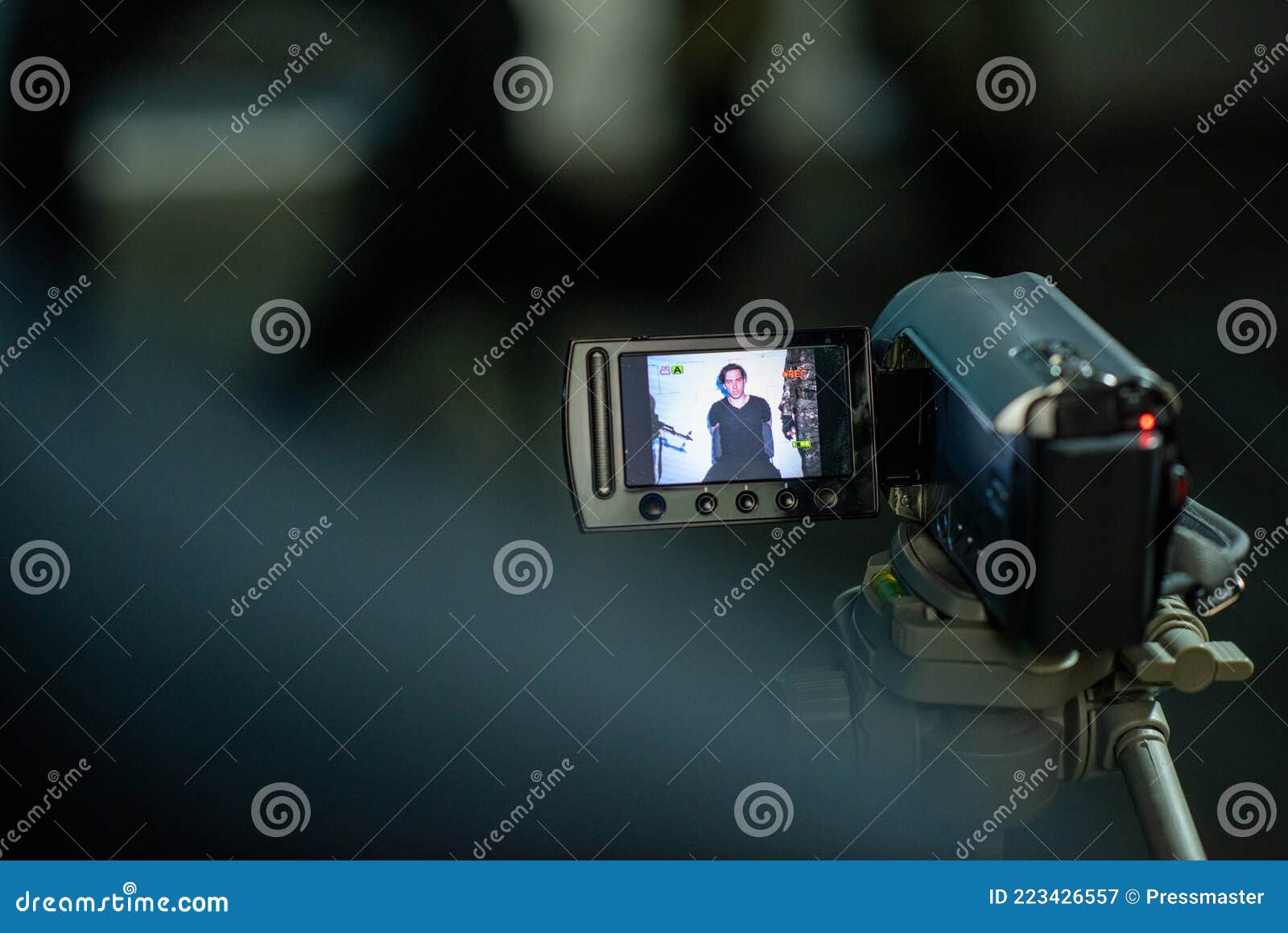 Arrested Criminal Giving Confession for Camera Stock Image - Image of ...