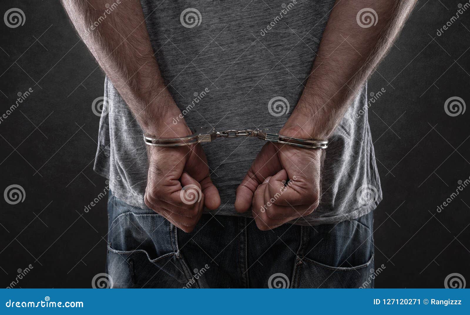 Arrested Criminal With Handcuffs On Royalty-Free Stock Photography ...
