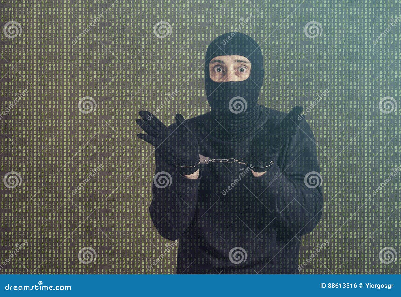 Arrested hacker stock photo. Image of secret, danger - 88613516