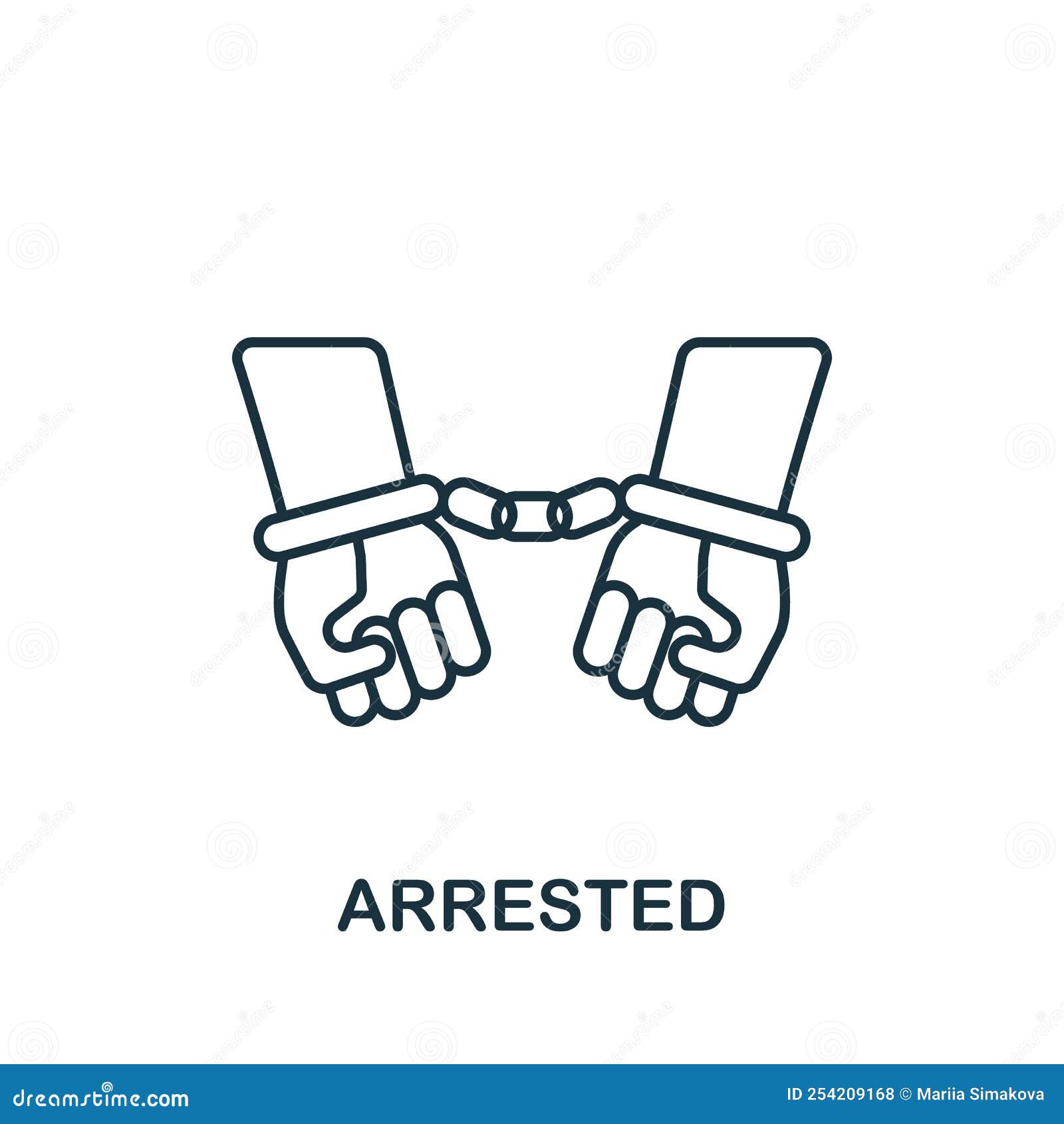 Arrested Icon. Line Simple Line Protest Icon for Templates, Web Design ...