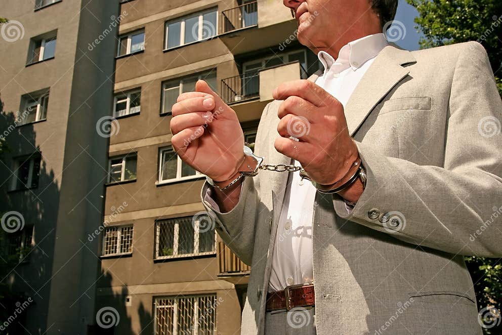 Arrested man stock image. Image of suit, ties, handcuff - 1688171