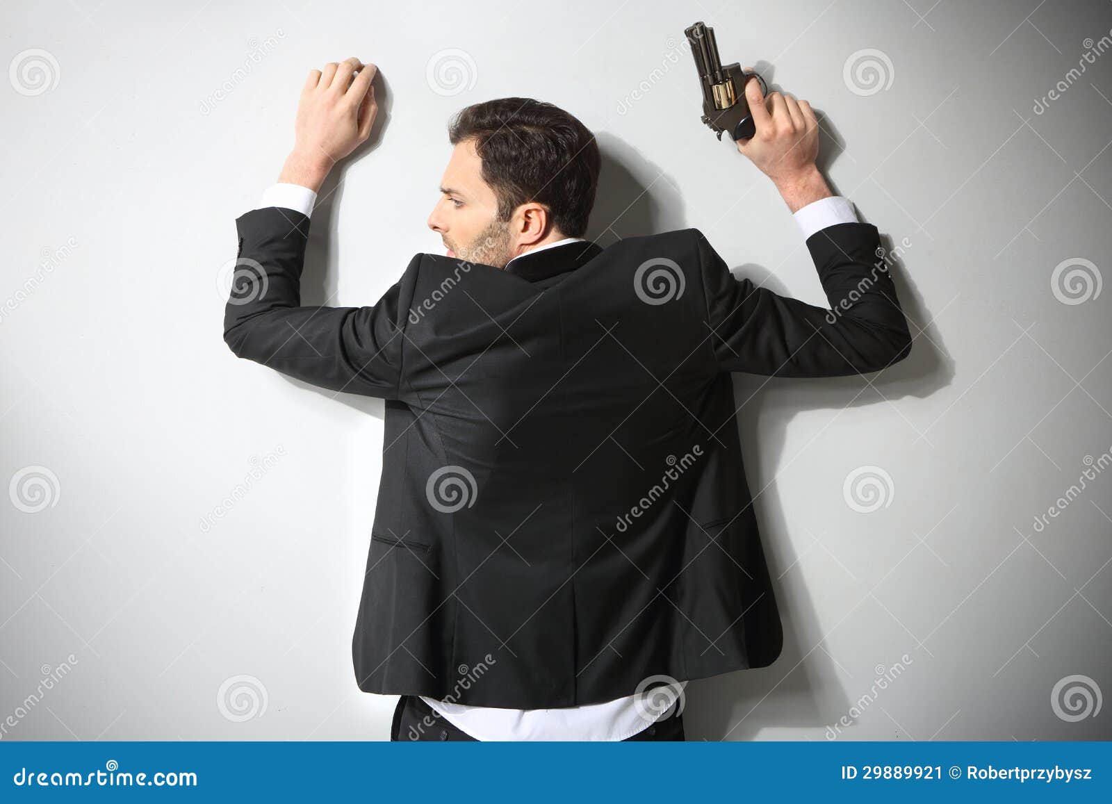 Arrested man with gun stock image. Image of authority - 29889921
