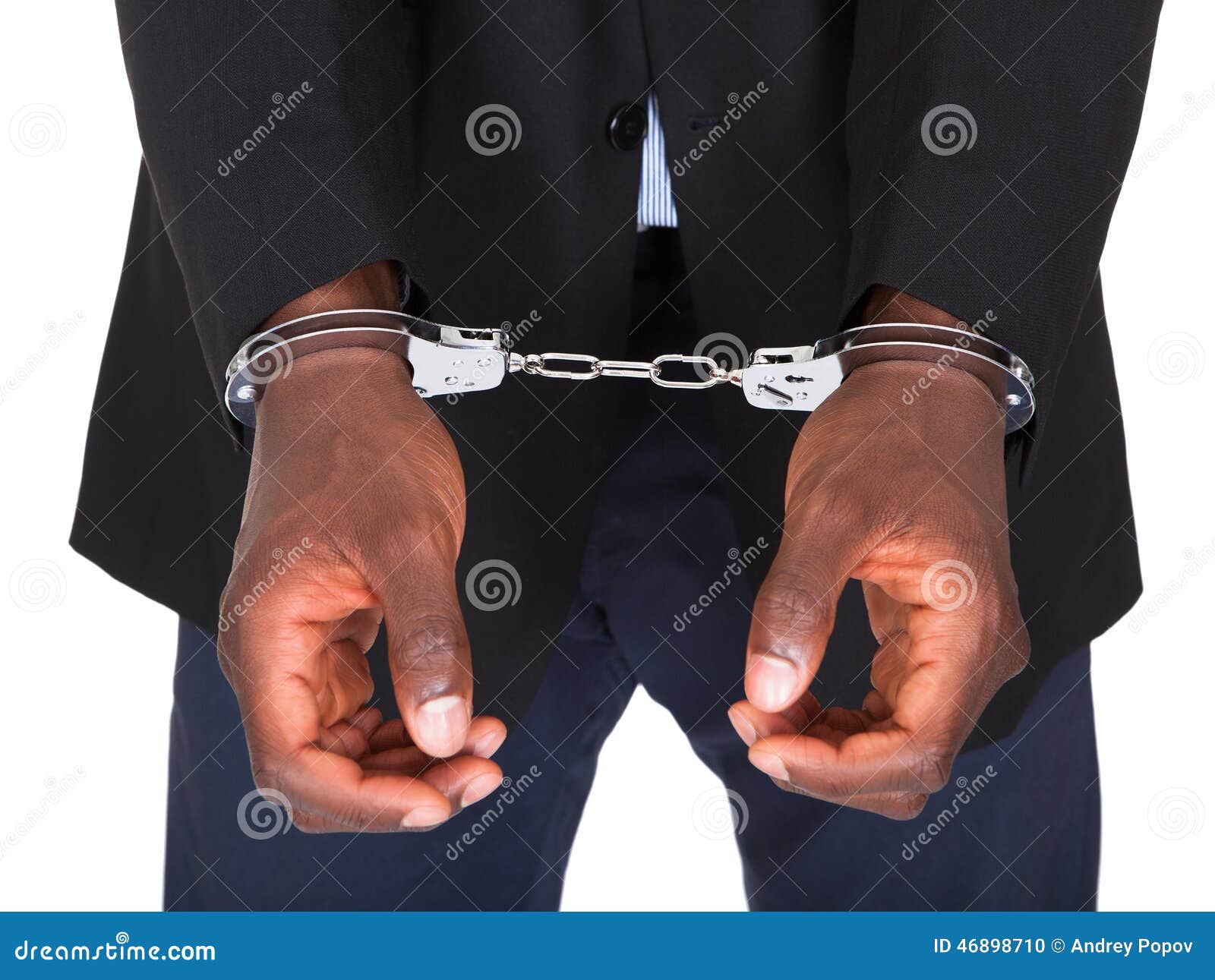 Arrested Man with Handcuffed Hands Stock Photo - Image of formal ...