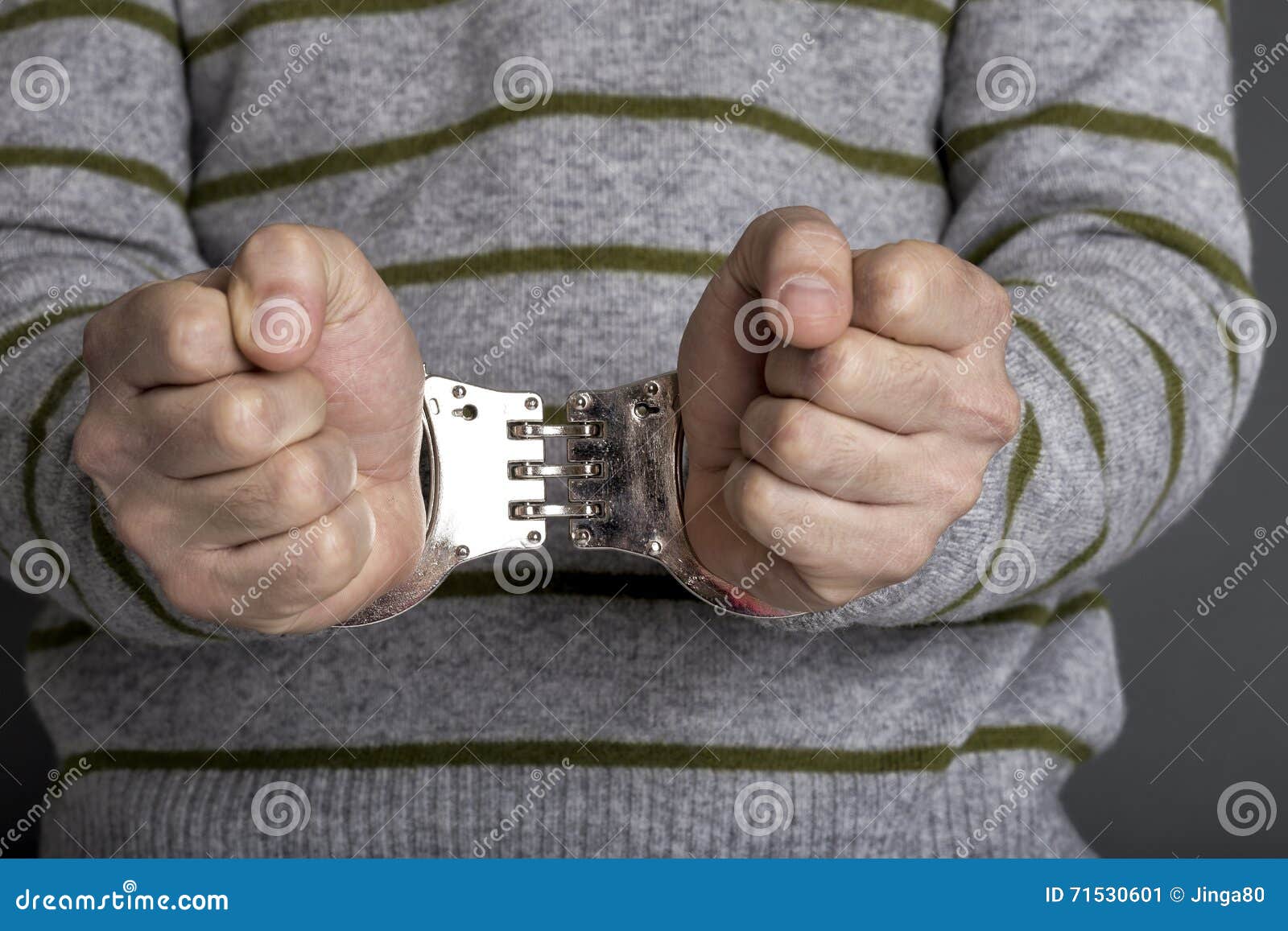 An Arrested Man with Handcuffs Stock Image - Image of detention ...