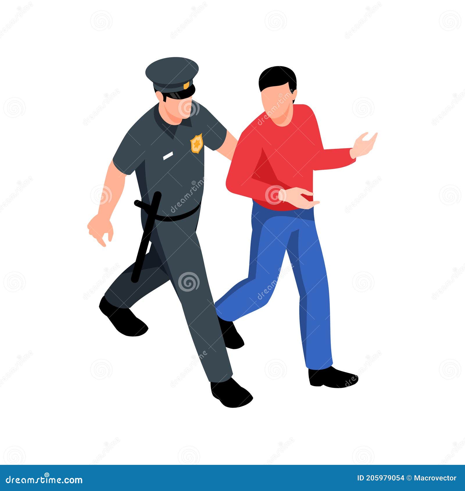 Arrested Man Illustration stock vector. Illustration of arrested ...