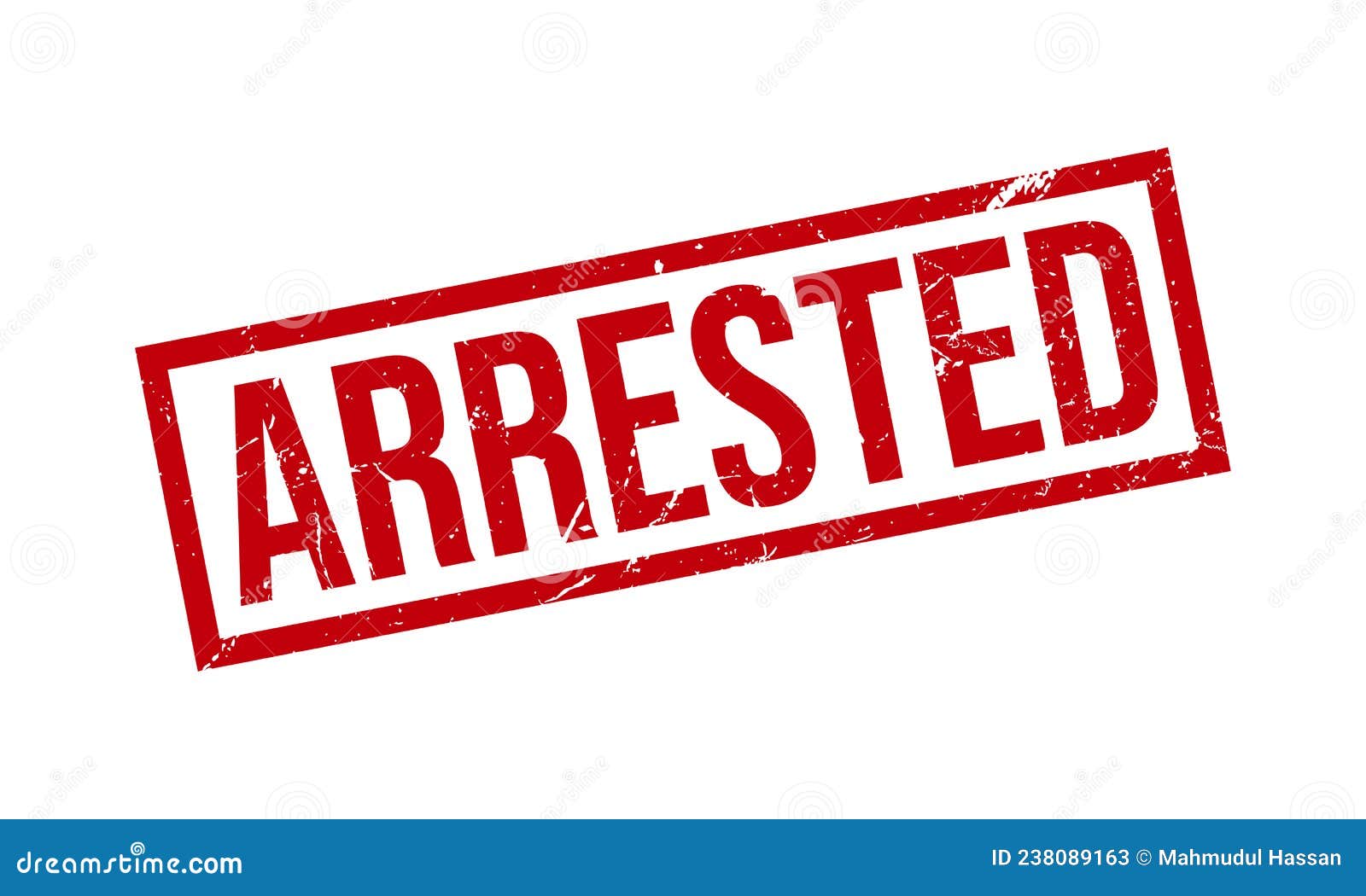 Arrested Rubber Grunge Stamp Seal Vector Illustration Stock Vector ...