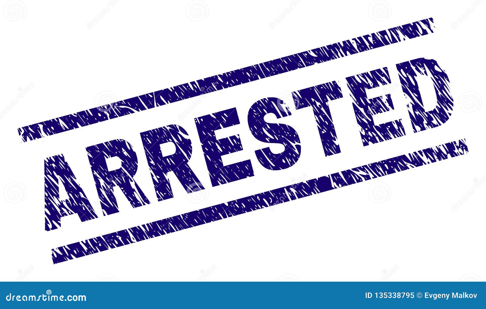 Grunge Textured ARRESTED Stamp Seal Stock Vector - Illustration of blue ...