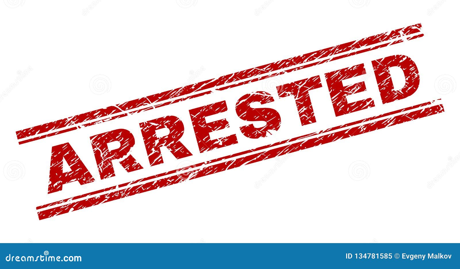 Grunge Textured ARRESTED Stamp Seal Stock Vector - Illustration of ...