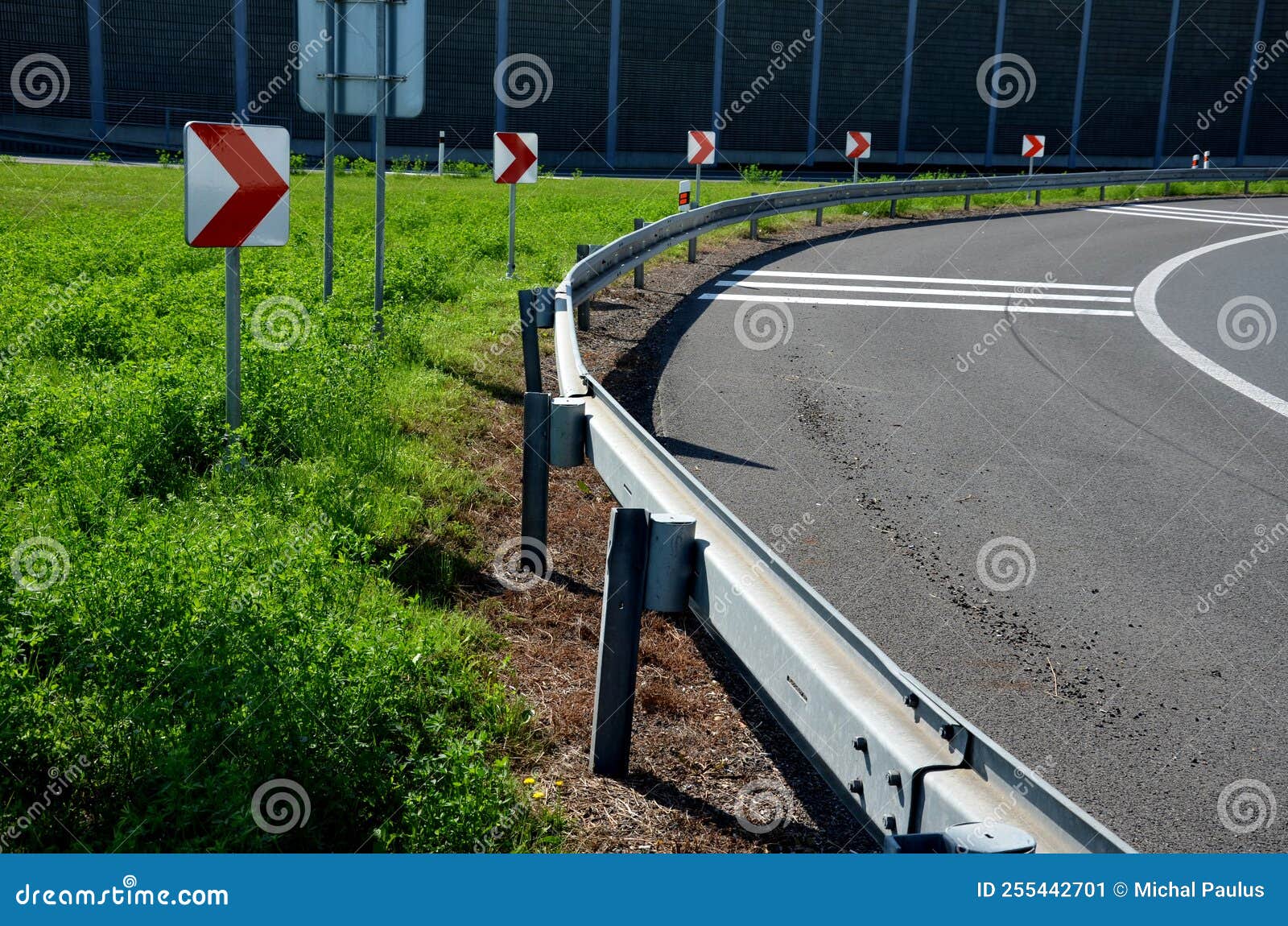 Arresting System Made of Steel Construction Stops Vehicles in a Stock ...