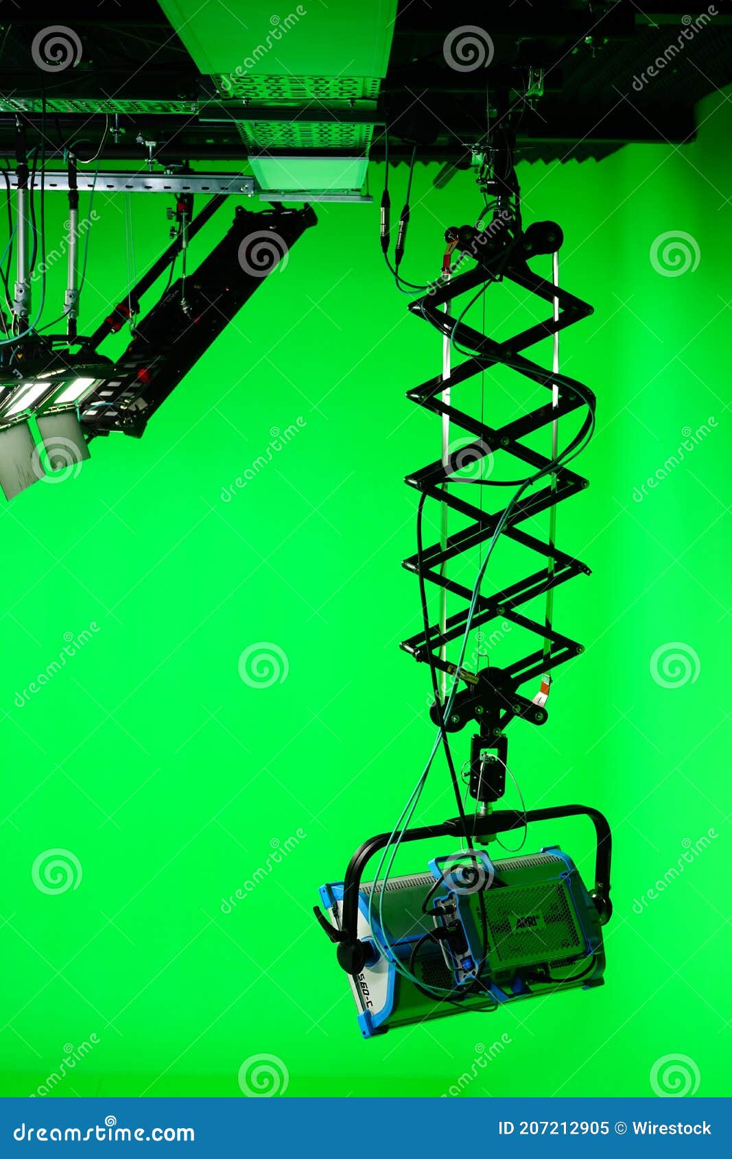 Arri Lights In Green Screen Studio For Virtual Production And Vfx Stock ...