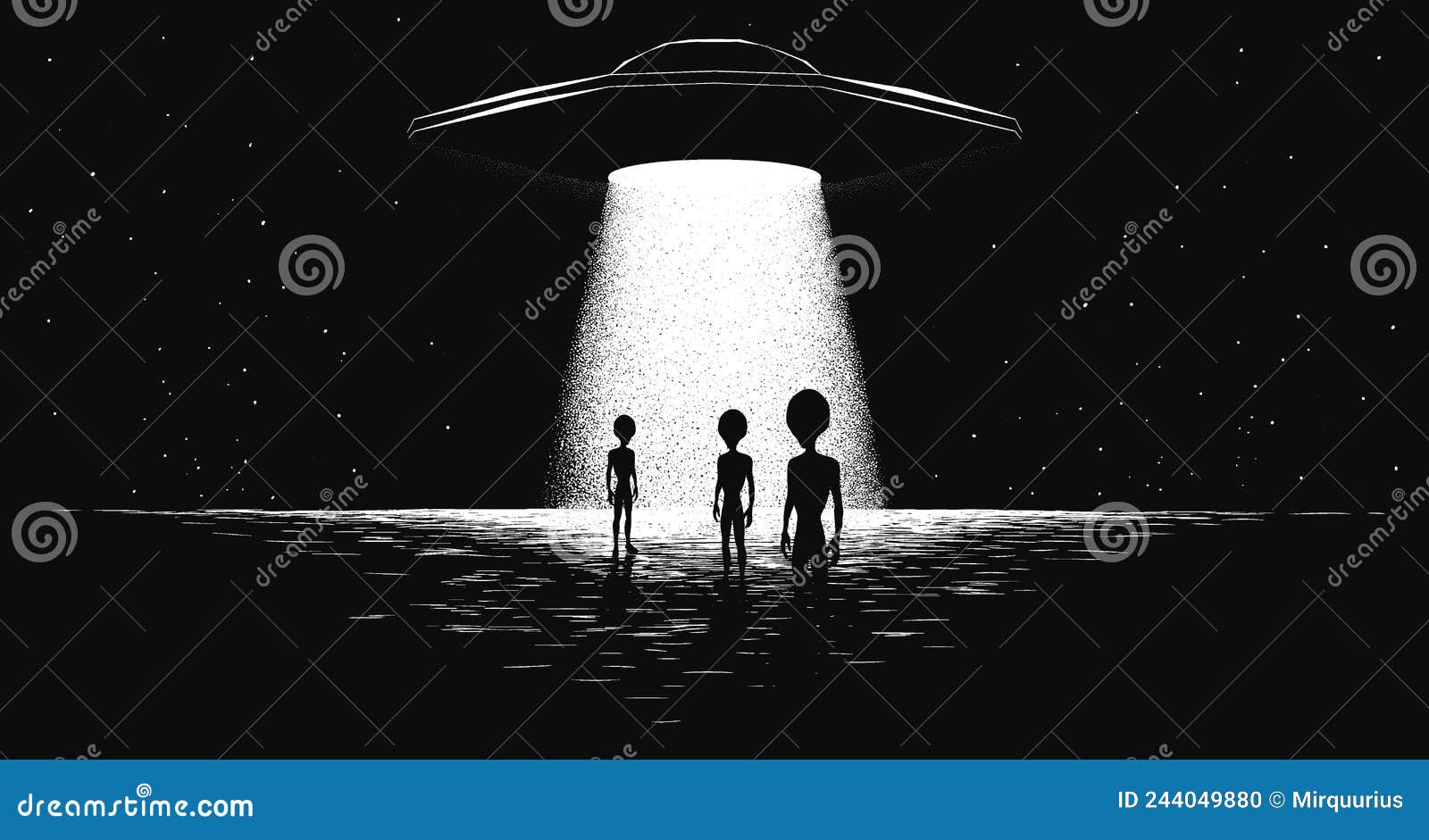 Arrival of Aliens To Planet Stock Vector - Illustration of spaceship ...