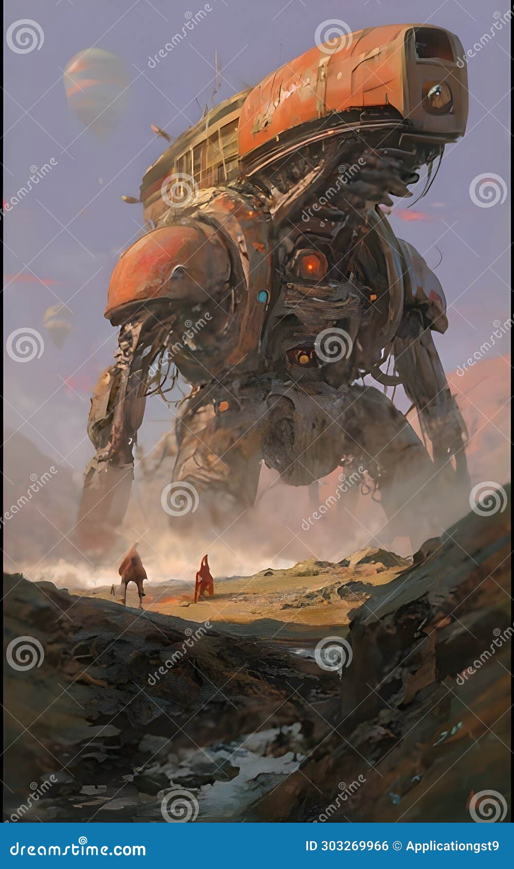 The Arrival Of The Colossal Machine Stock Photography | CartoonDealer ...