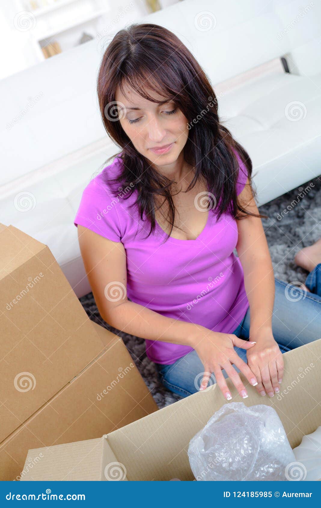 Arrival of the delivery stock image. Image of transfer - 124185985
