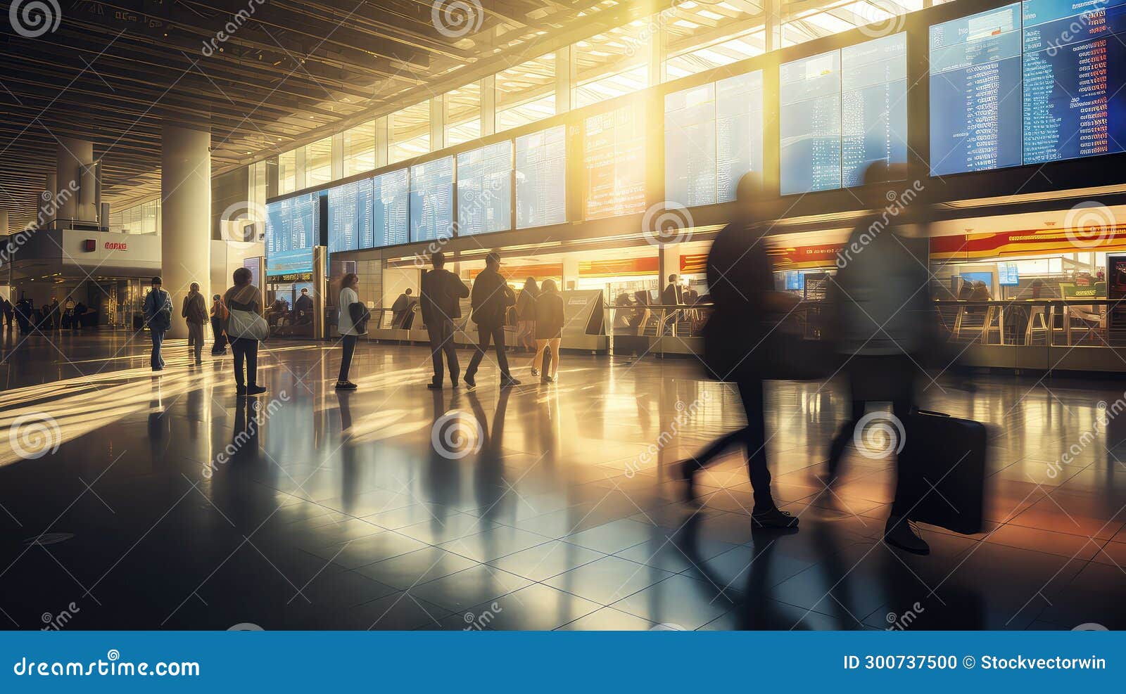 Arrival Flight Airport Background Stock Illustration - Illustration of ...