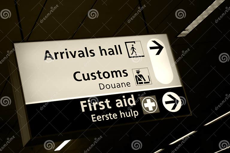 Arrival Hall of Shiphol Airport Stock Image - Image of connecting ...