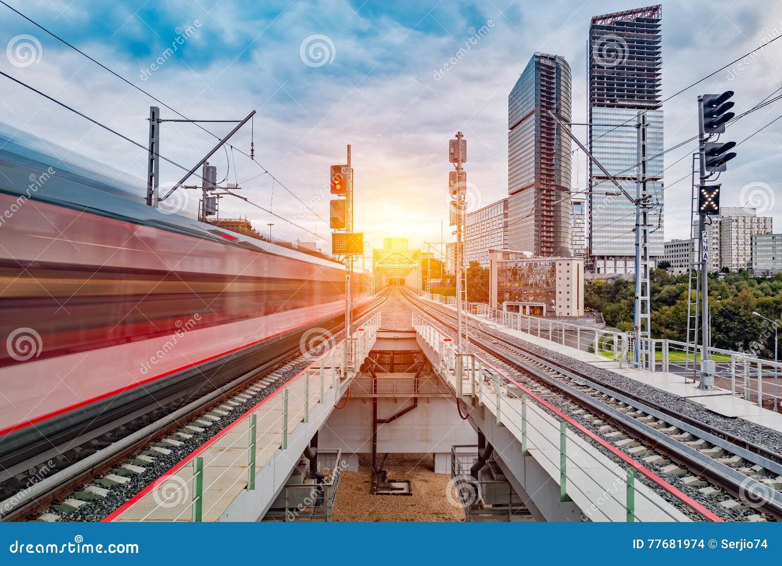 Arrival of the High-speed Train. Stock Photo - Image of fast, arrival ...