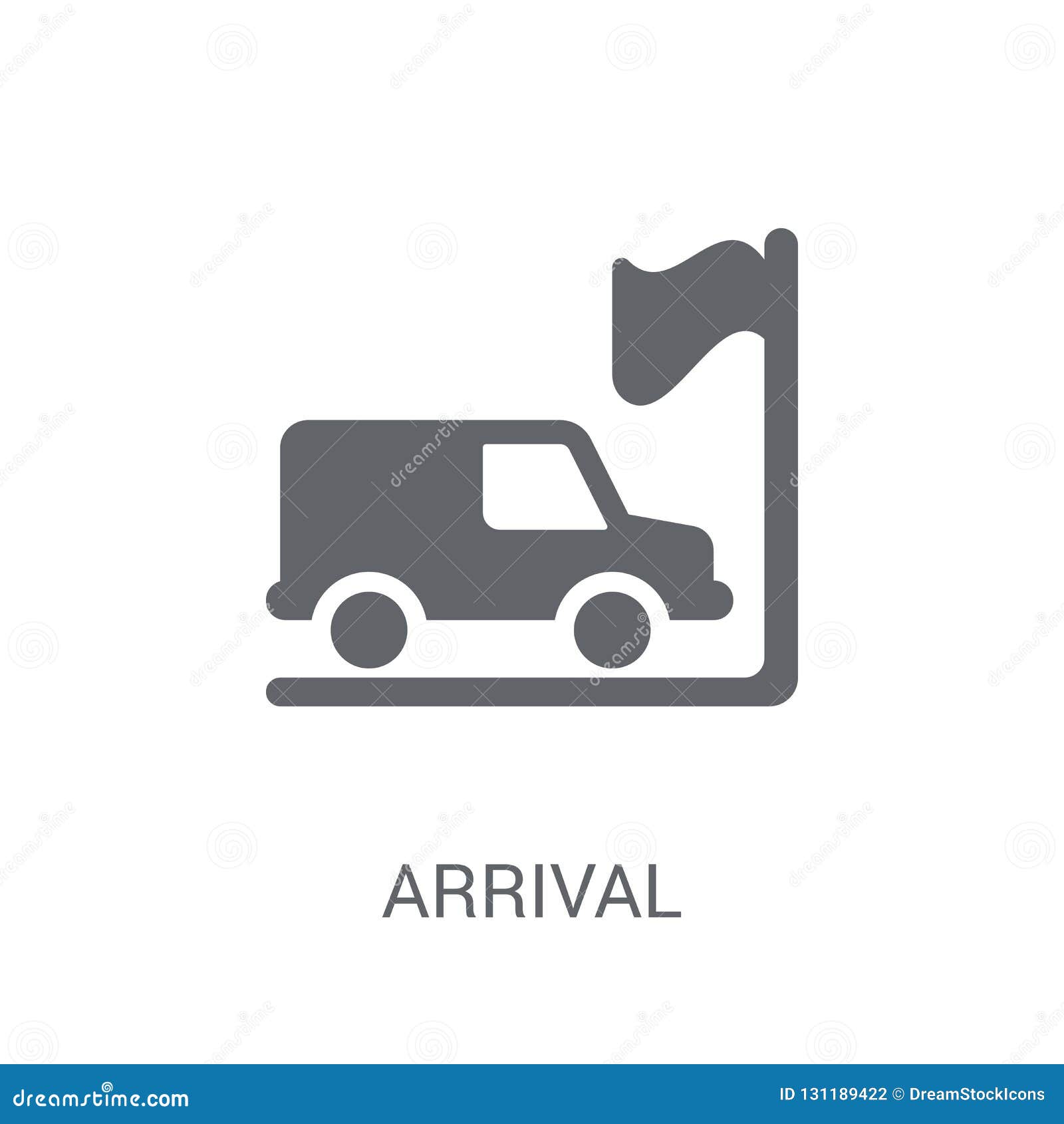 Arrival Icon. Trendy Arrival Logo Concept on White Background Fr Stock ...