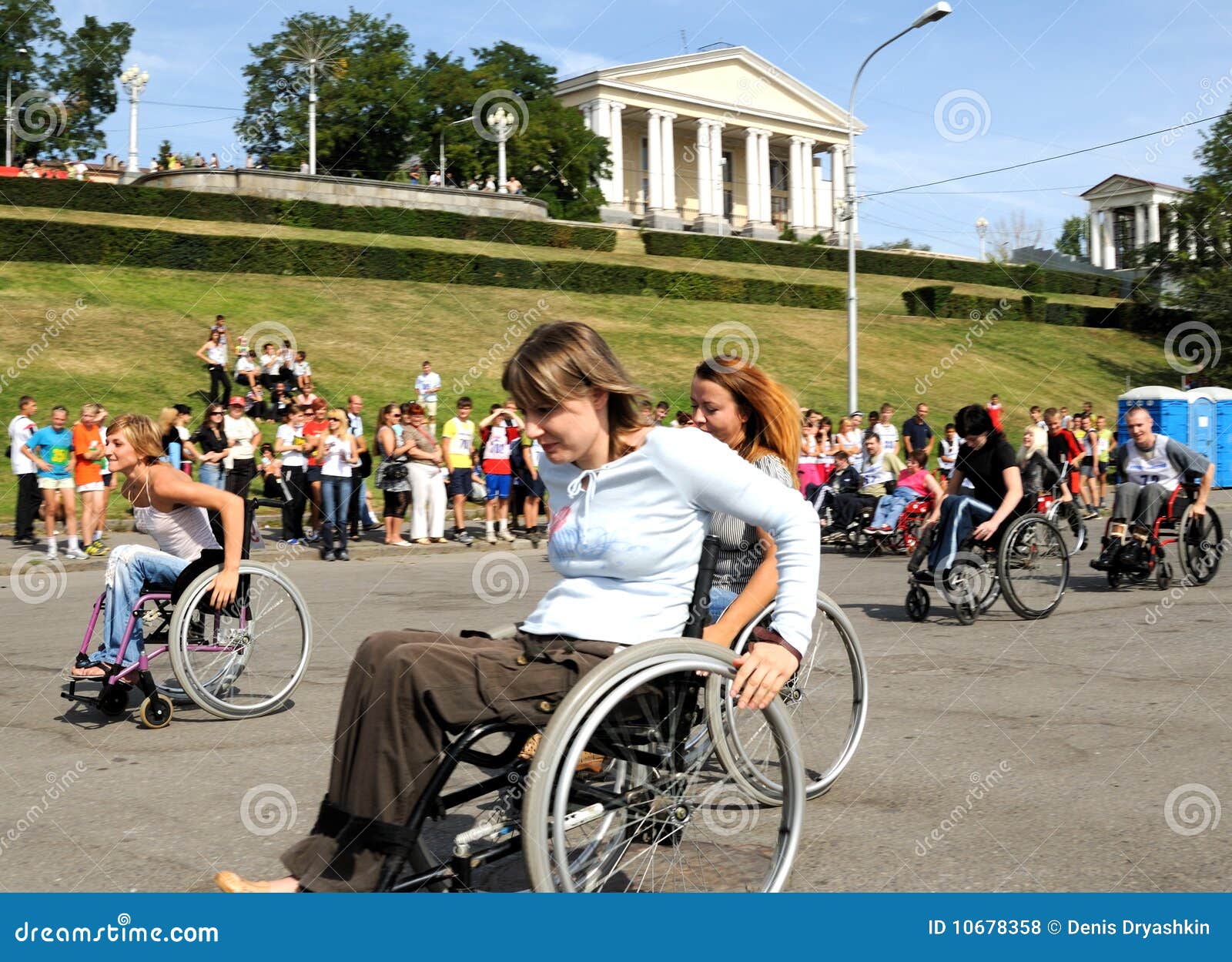 Arrival of Invalids on Wheelchair. Editorial Stock Photo - Image of ...