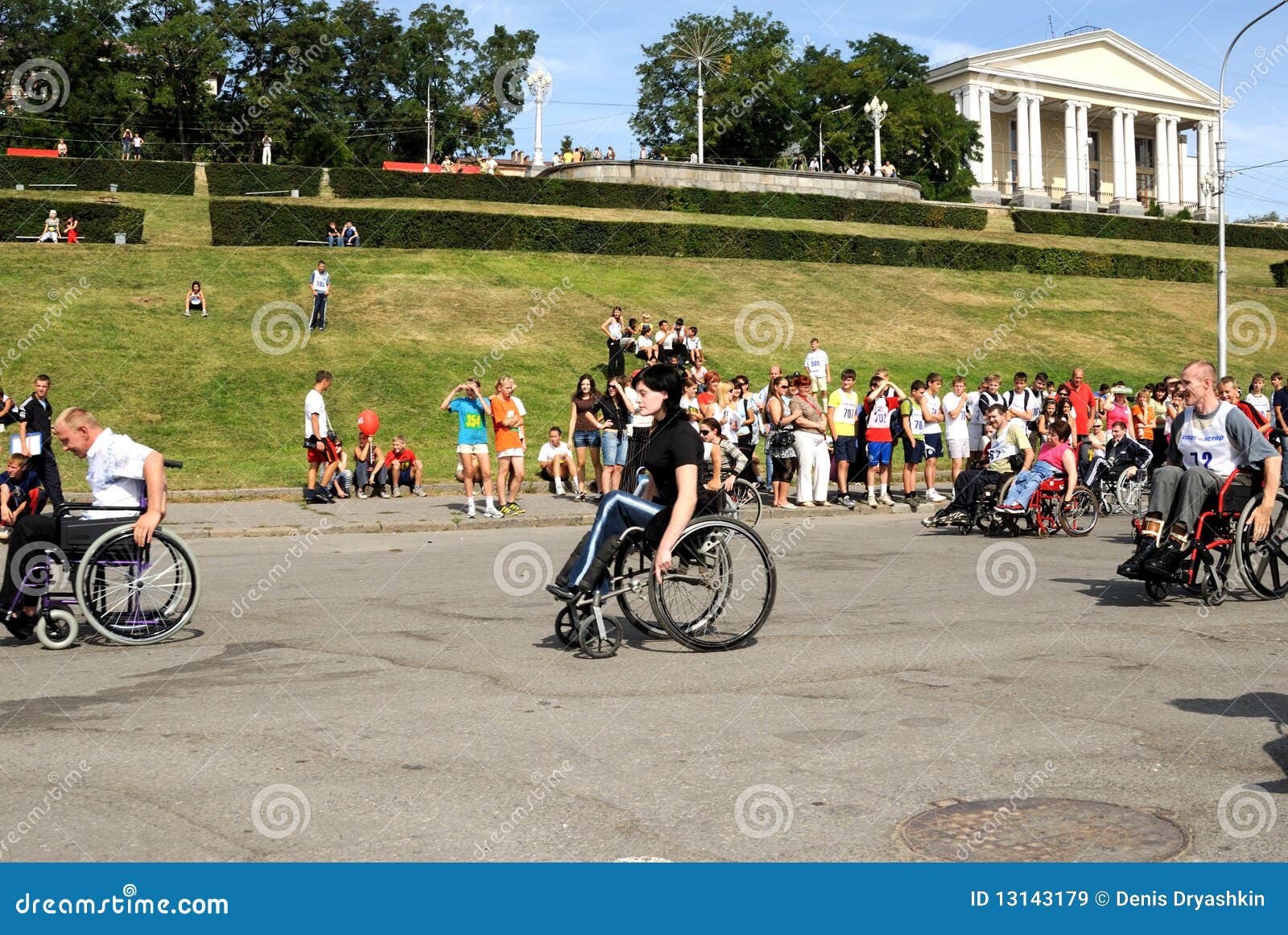 Arrival of Invalids on Wheelchair. Editorial Stock Image - Image of ...