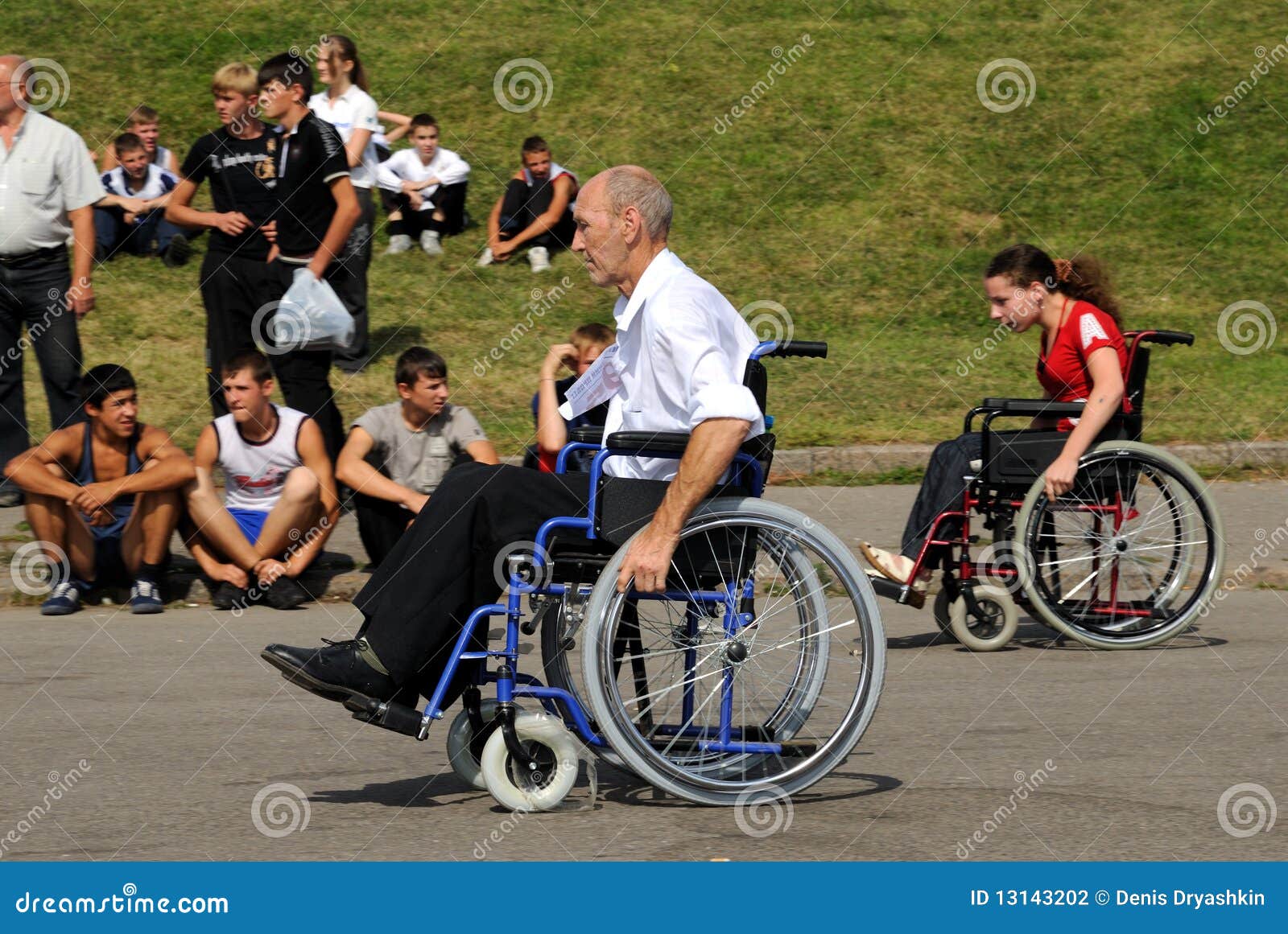 Arrival of Invalids on Wheelchair. Editorial Photography - Image of ...
