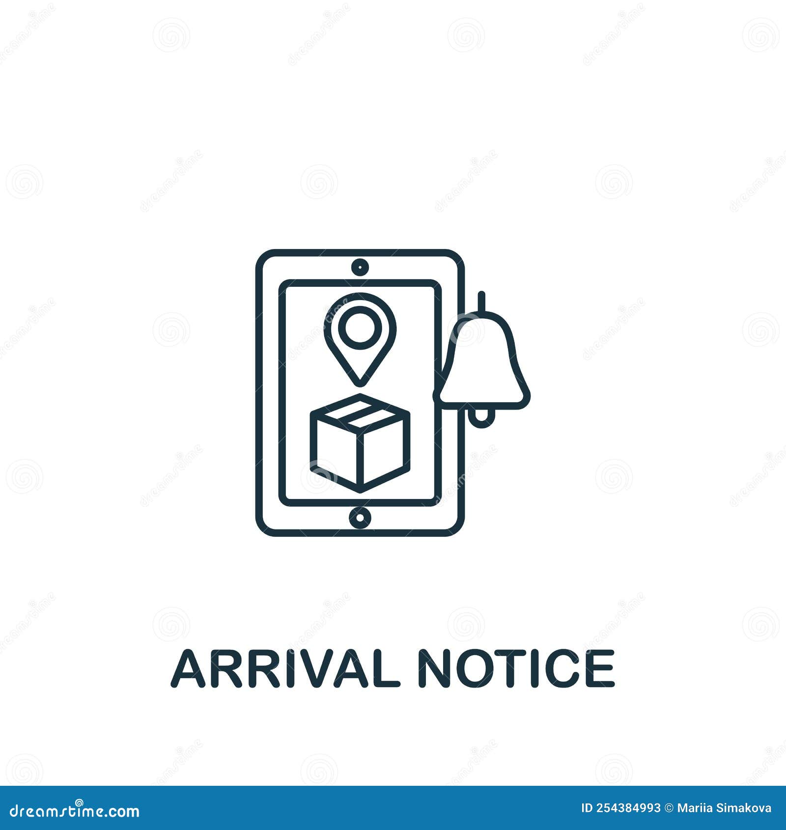 Arrival Notice Icon. Line Simple Line Shipping Icon for Templates, Web ...