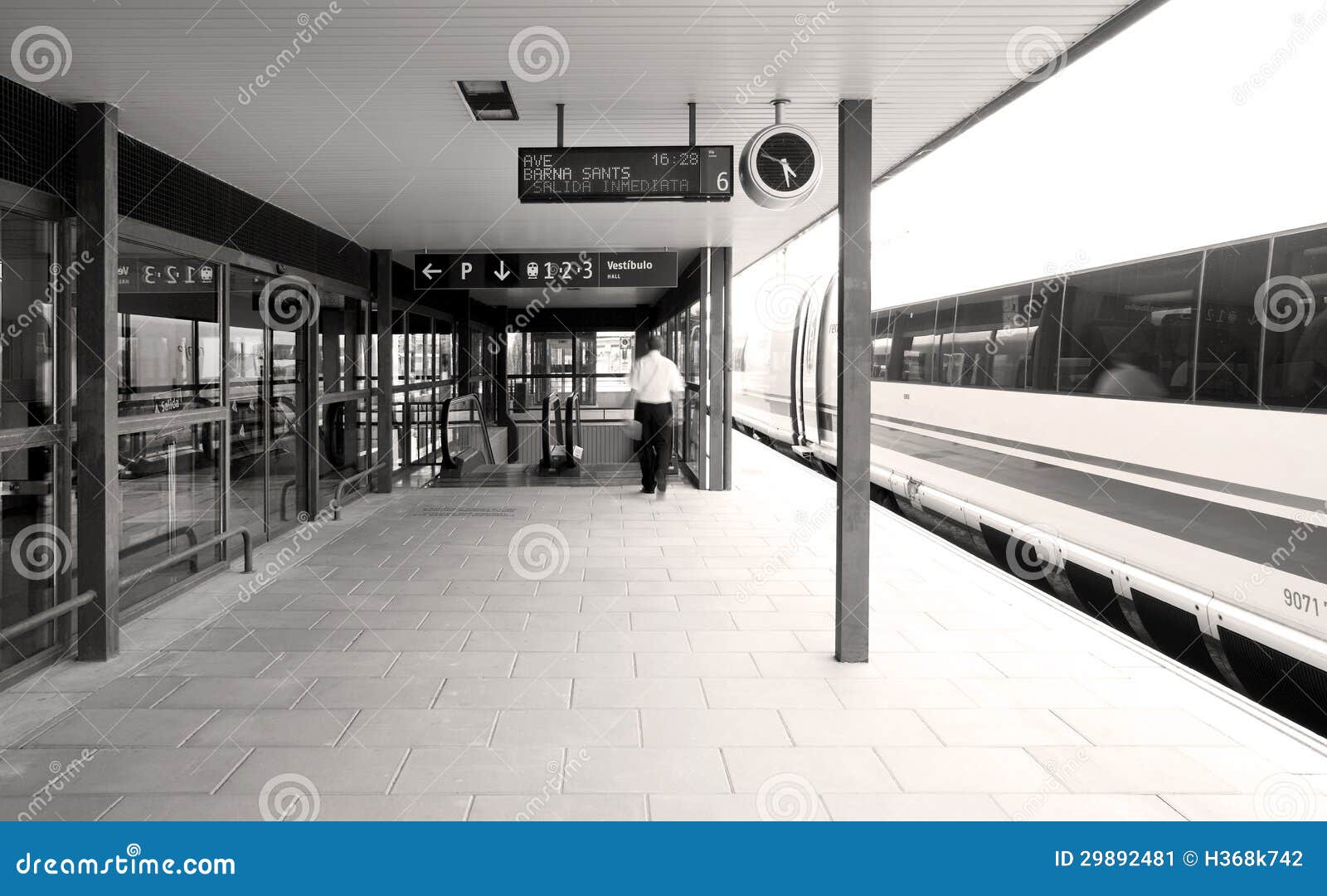 Arrival Platform on a Railway Station. Stock Image - Image of aarrival ...