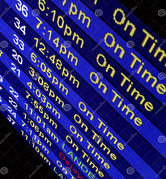 Arrival Times at an Airline Counter Stock Photo - Image of airline ...