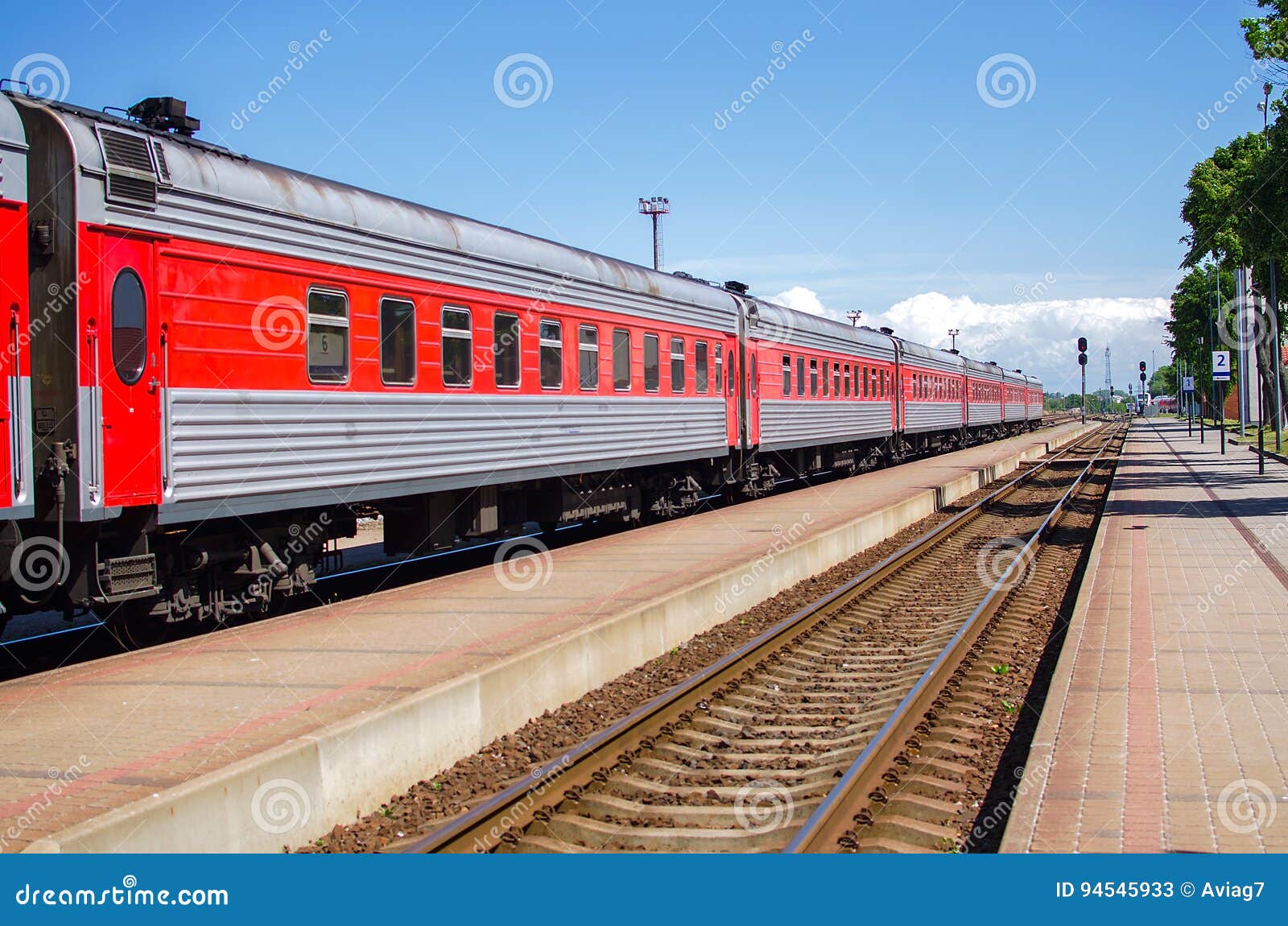 Arrival train on platform stock image. Image of modern - 94545933
