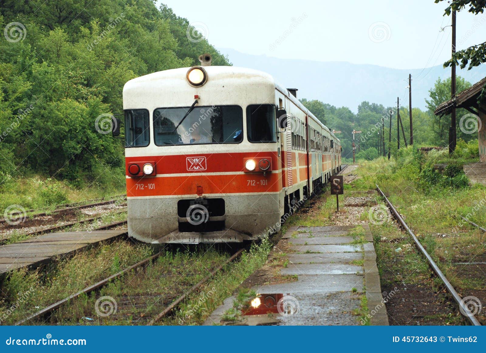 Arrival of the Train at a Rural Railway Station Editorial Stock Photo ...