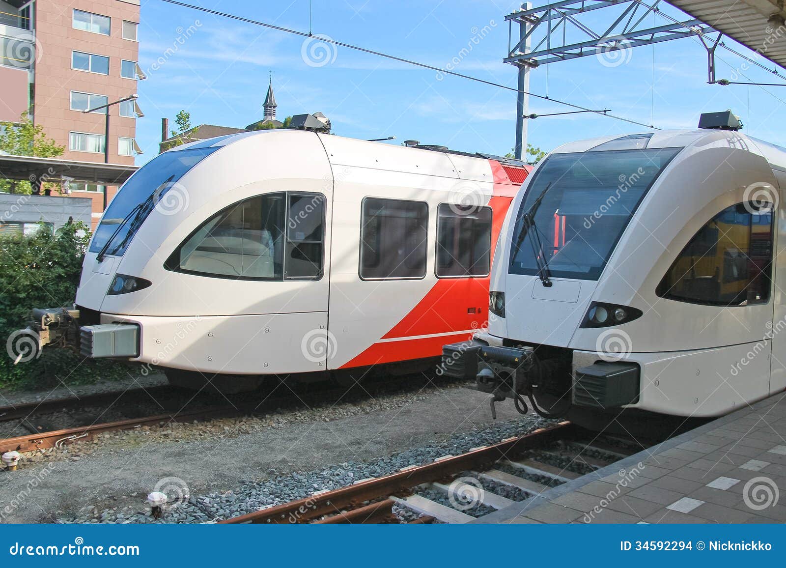 Arrival of the Train at Station Stock Photo - Image of modern, city ...