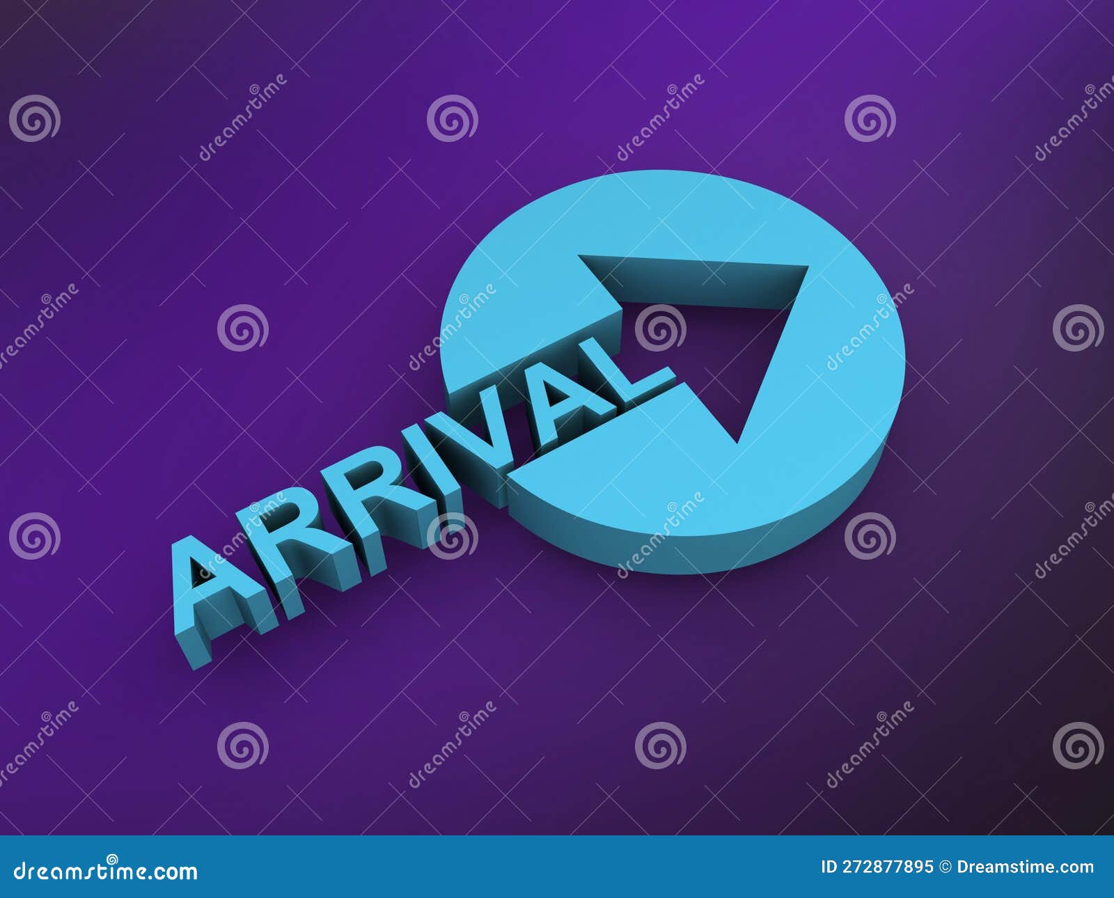 Arrival word on purple stock illustration. Illustration of indoor ...