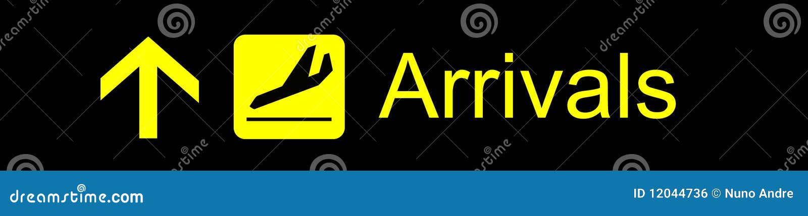 Arrivals Sign stock illustration. Illustration of aircraft - 12044736