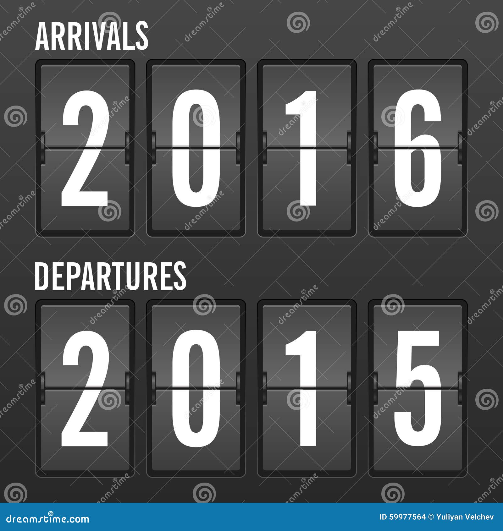 Arrivals year stock vector. Illustration of arrivals - 59977564