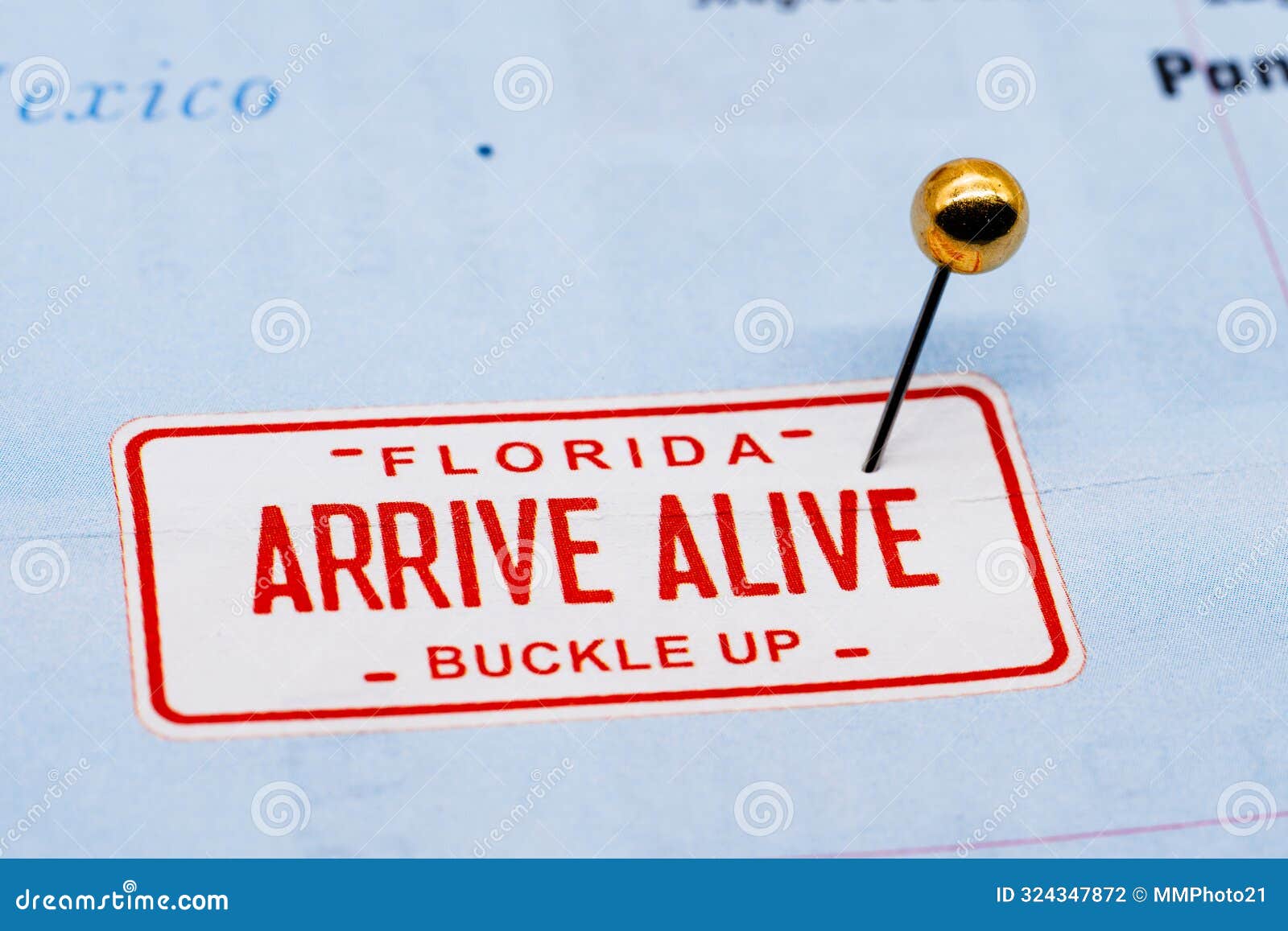 Arrive Alive Logo on Map of Florida - Department of Highway Safety ...