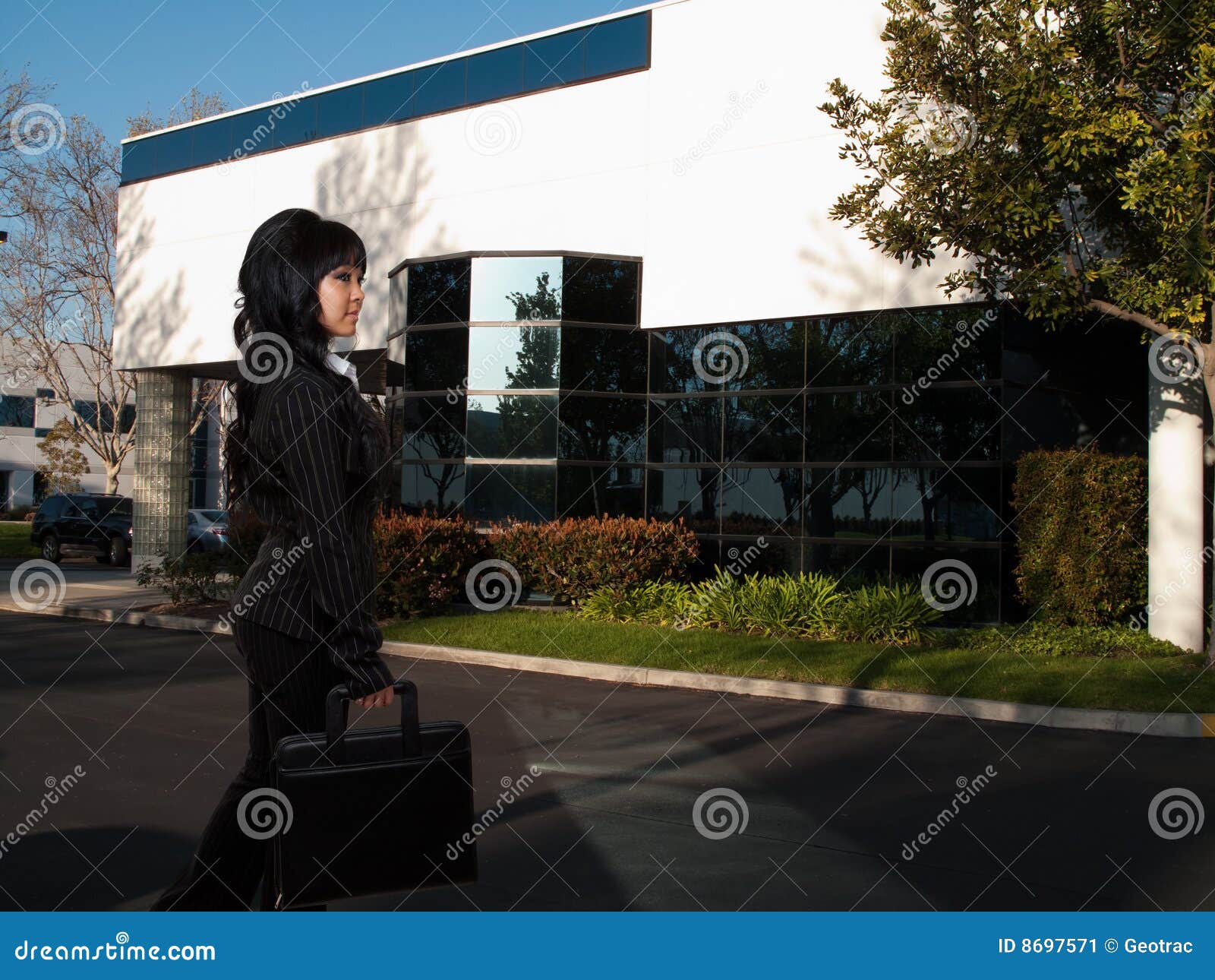 Arriving at the office stock image. Image of clothing - 8697571