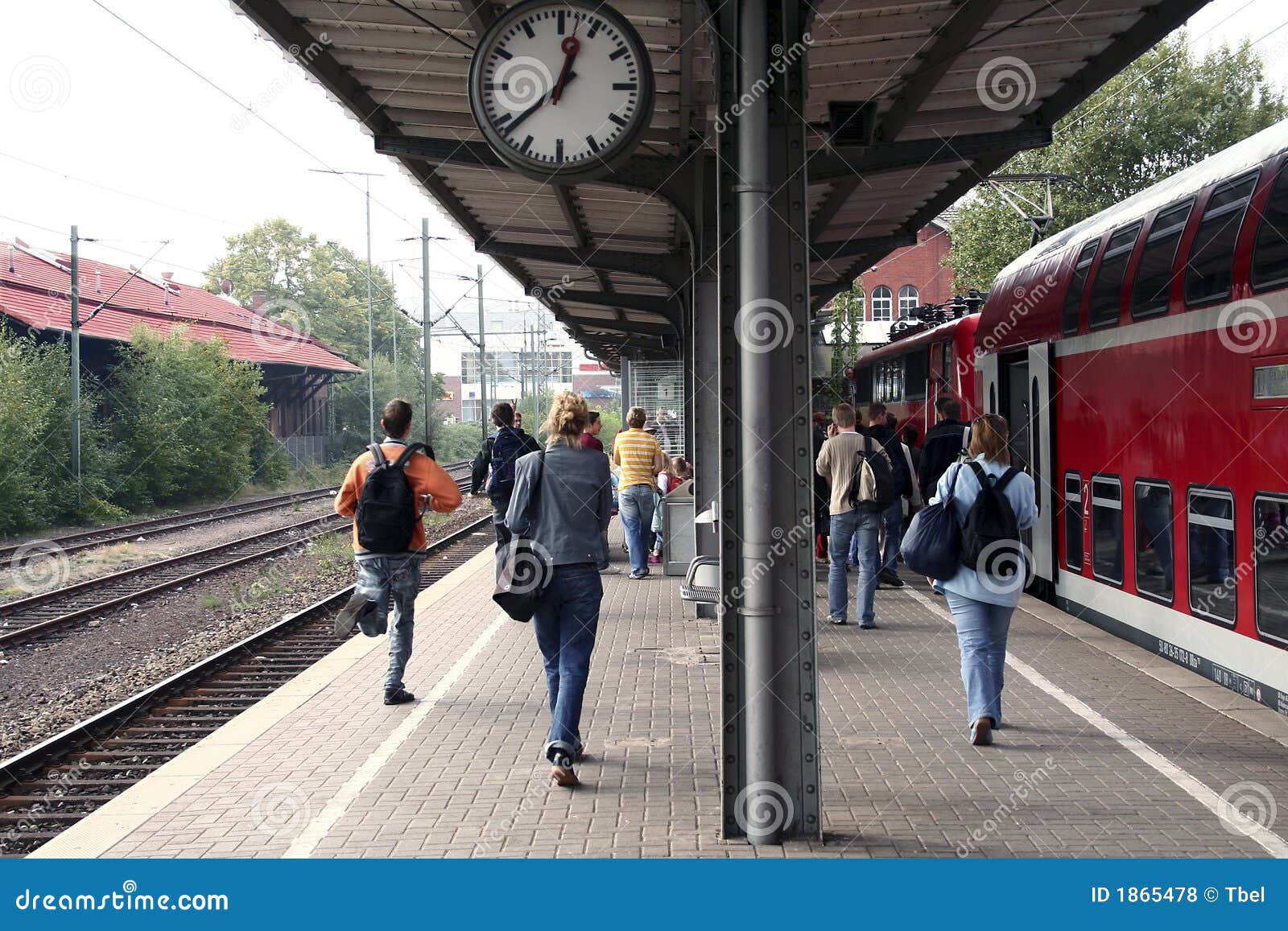 Arriving at the station stock photo. Image of railroad - 1865478