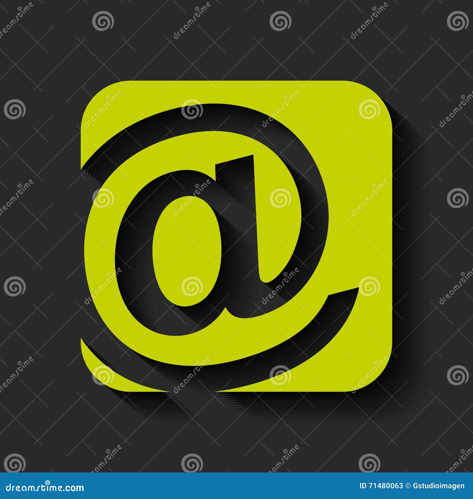 Arroba icon design stock illustration. Illustration of symbol - 71480063