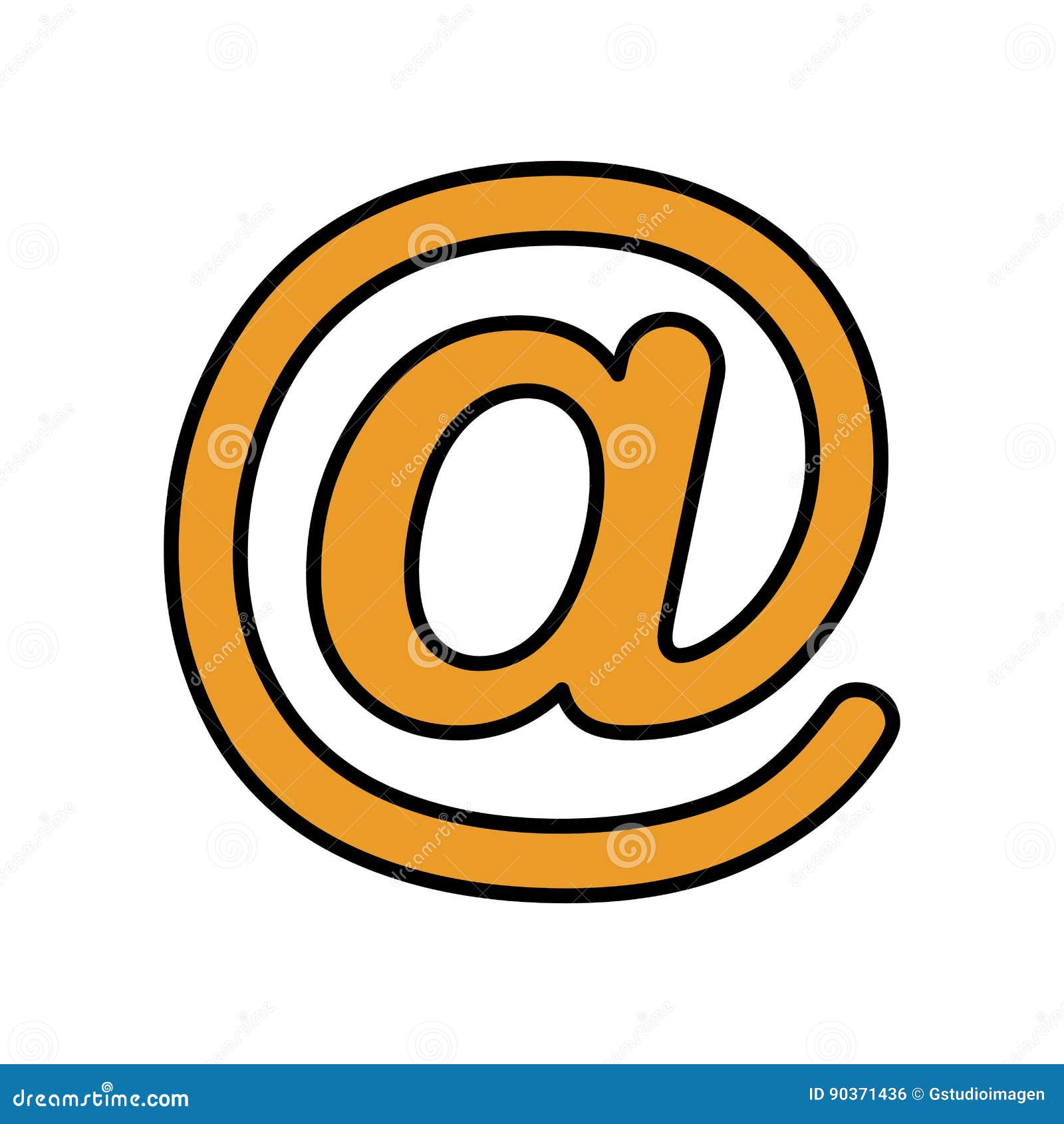 Arroba Symbol On Digital Background Stock Photo | CartoonDealer.com ...