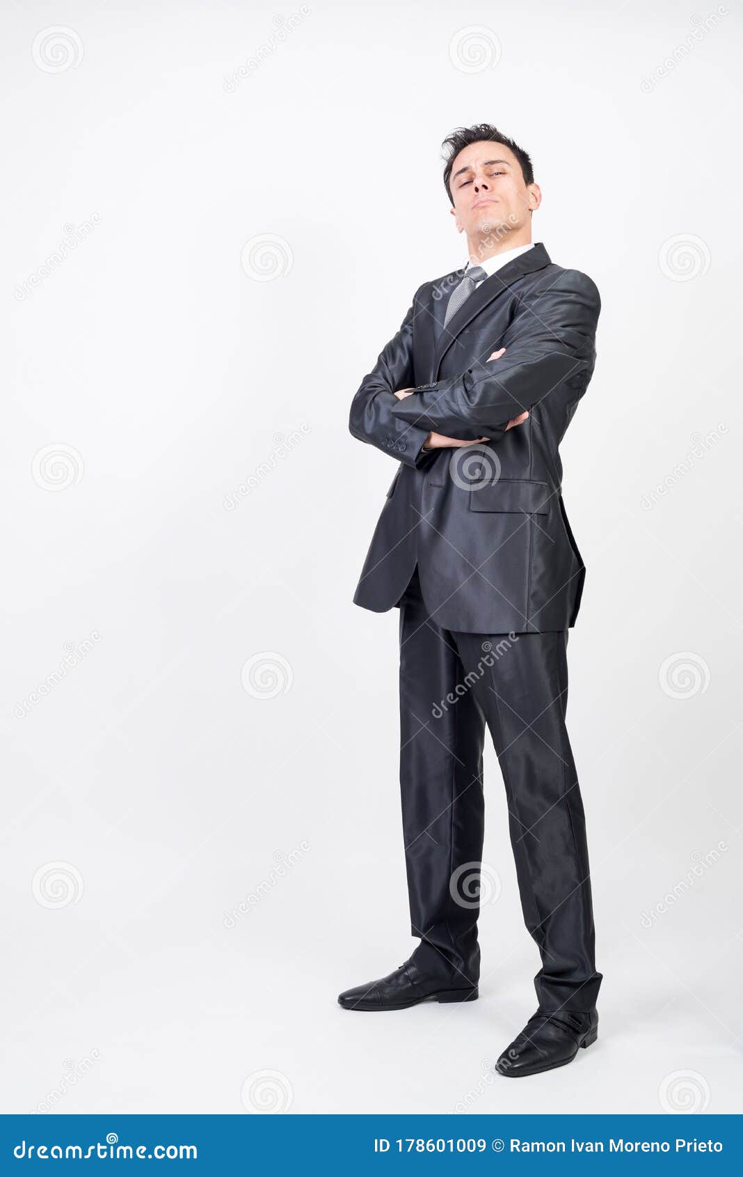 Arrogant man in suit stock image. Image of background - 178601009